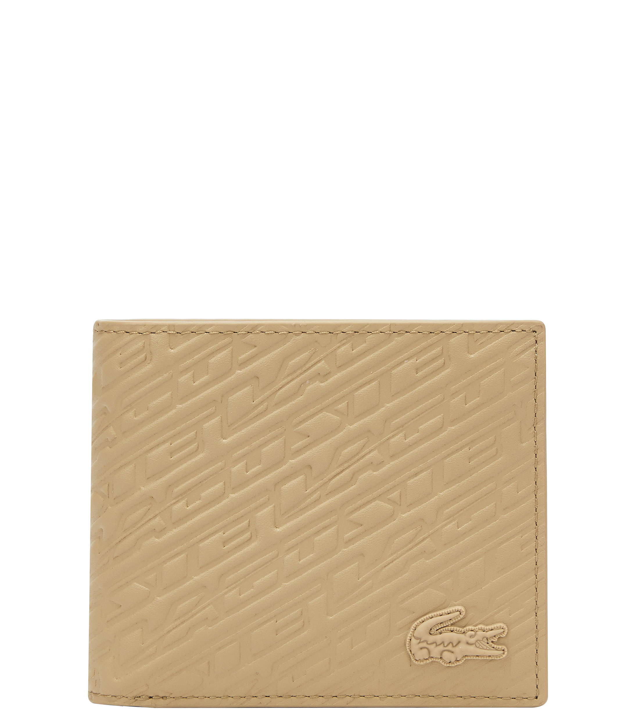 Lacoste: Cartera bifold beige en piel Hombre | El Palacio de Hierro
