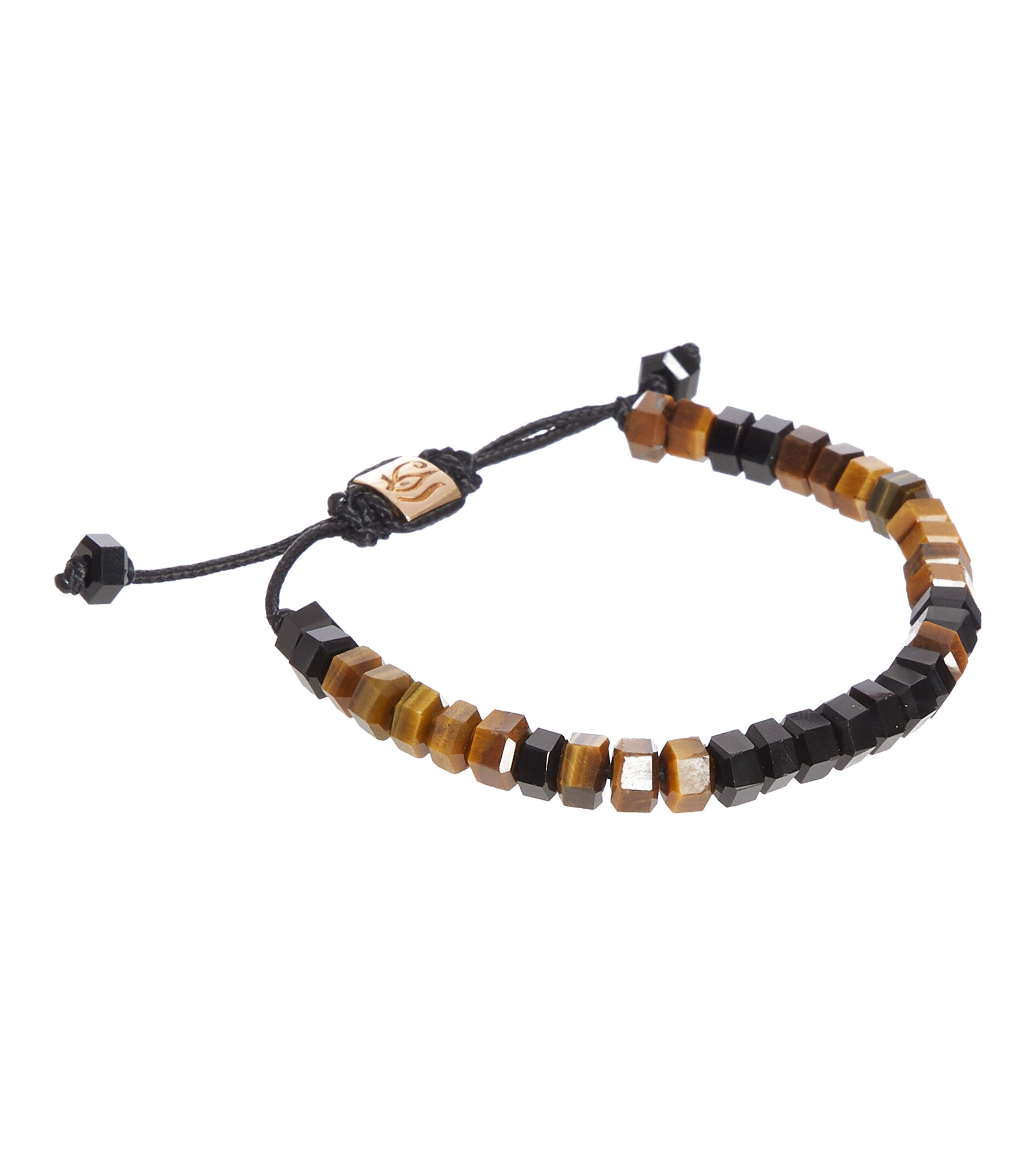 Evan Gedd Pulsera con Ónix Negro & Ojo de Tigre facetada Hombre - El ...