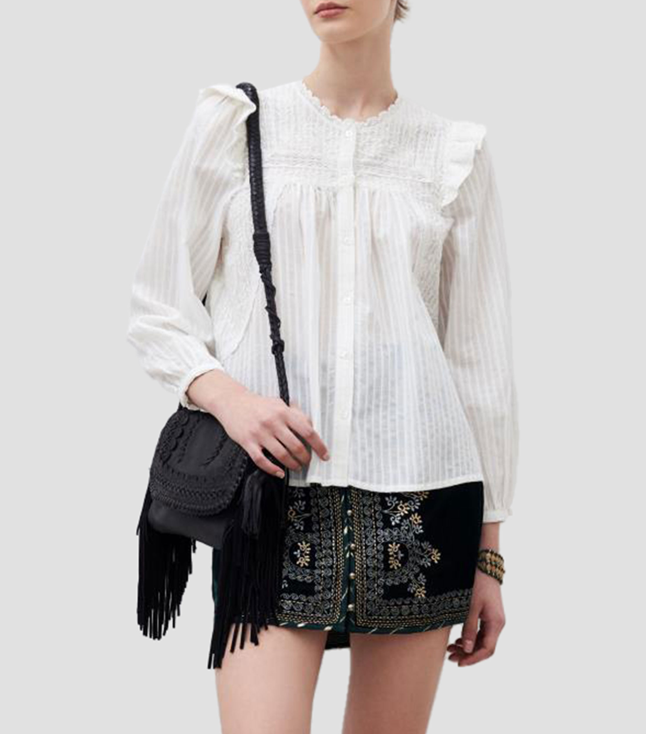 Rapsodia: Blusa rayas manga larga Mujer | El Palacio de Hierro