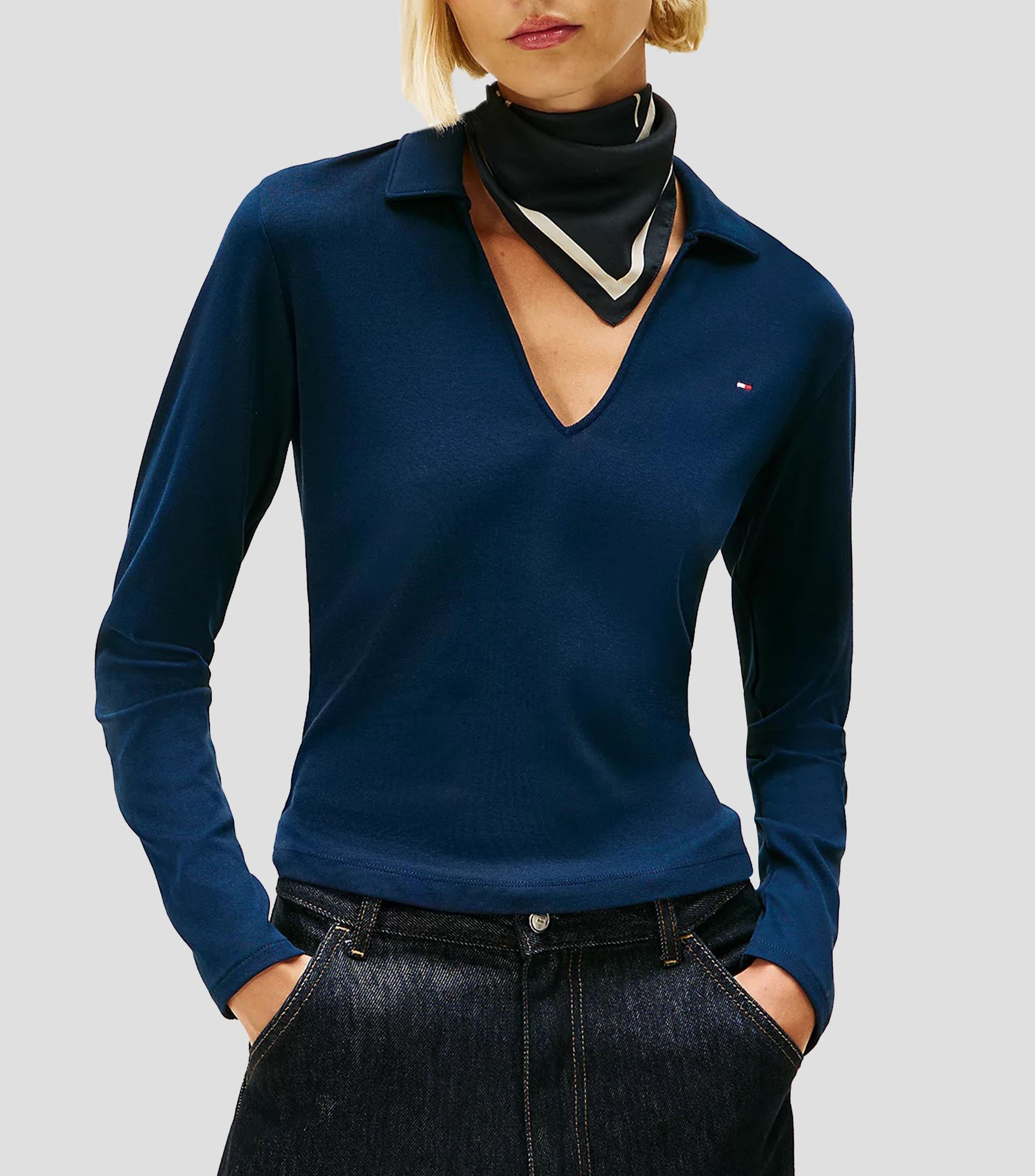 Tommy Hilfiger | Playera tipo polo manga larga lisa Mujer | El Palacio ...