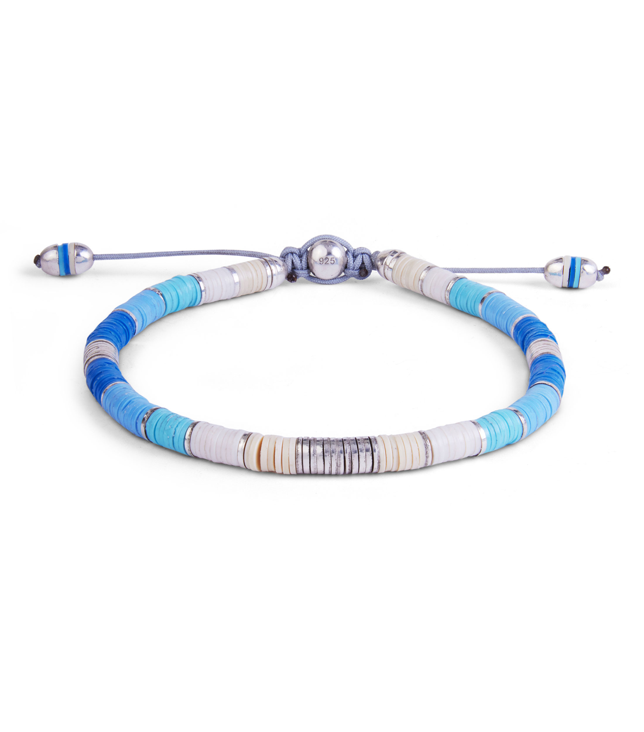 M. Cohen Brazalete en plata .925 con cuentas color azul Unisex - El Palacio de Hierro