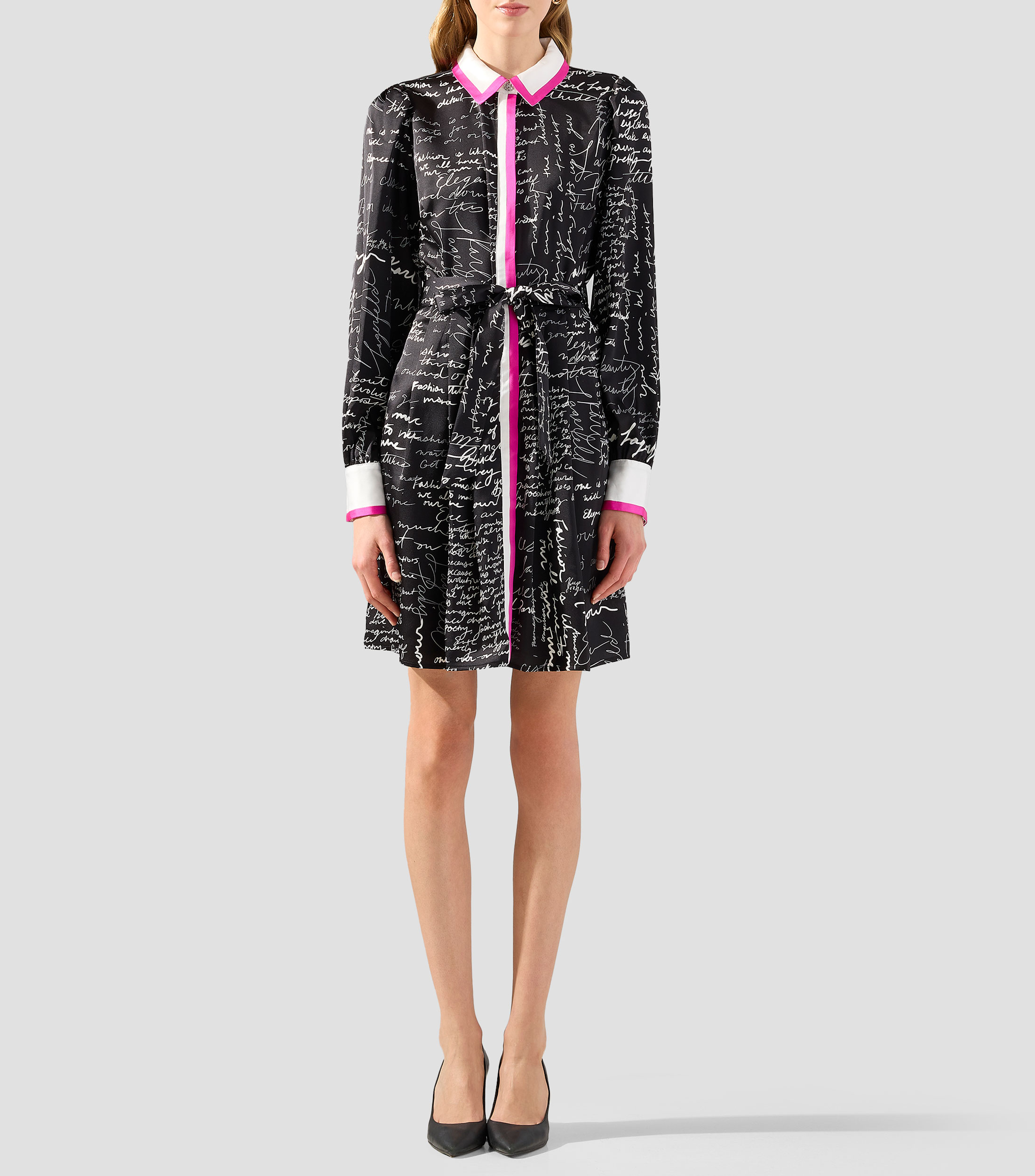 Karl Lagerfeld Vestido midi manga larga con estampado Mujer |El Palacio ...
