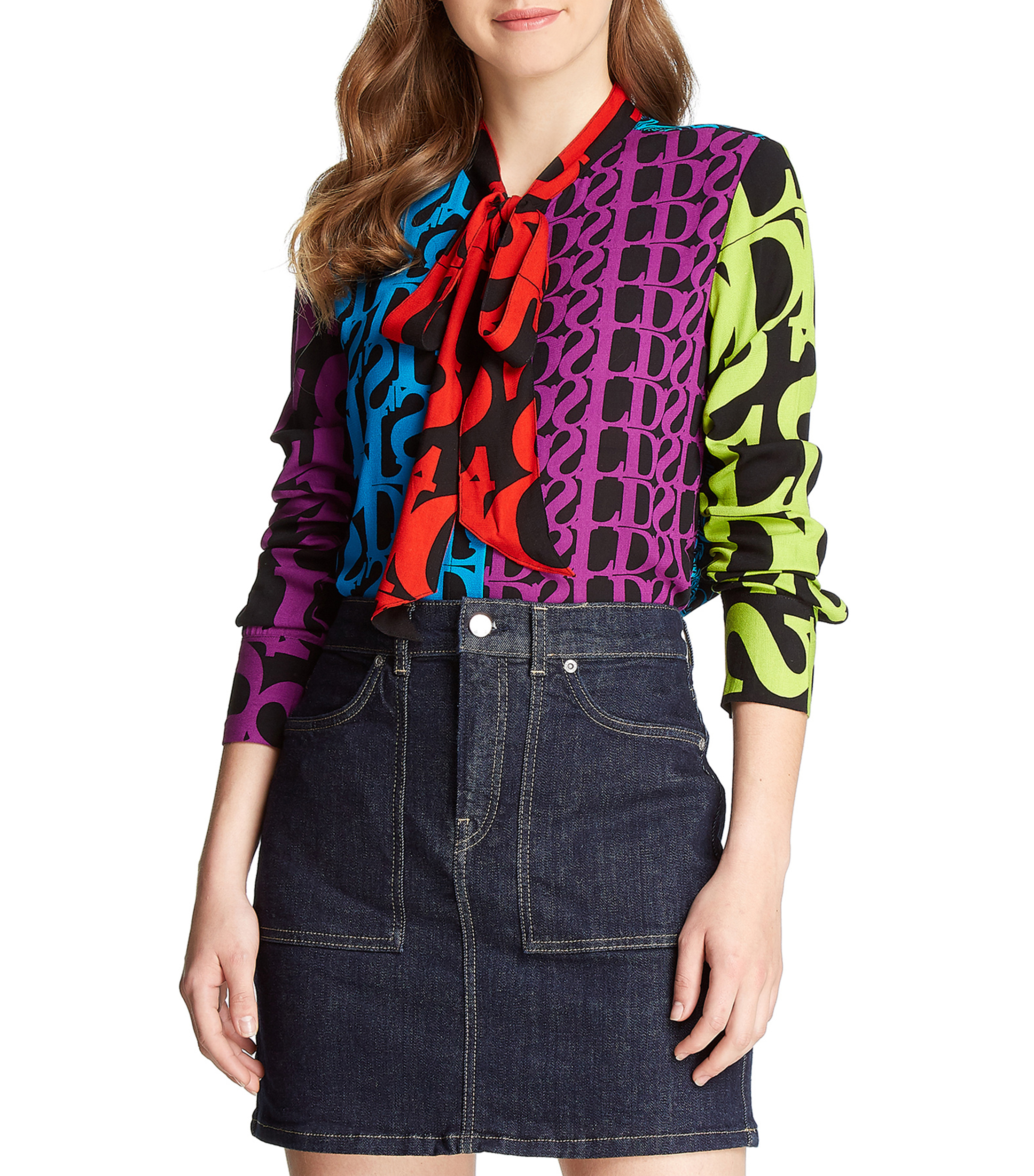 Desigual Camisa con letras multicolor manga larga Mujer - El Palacio de ...