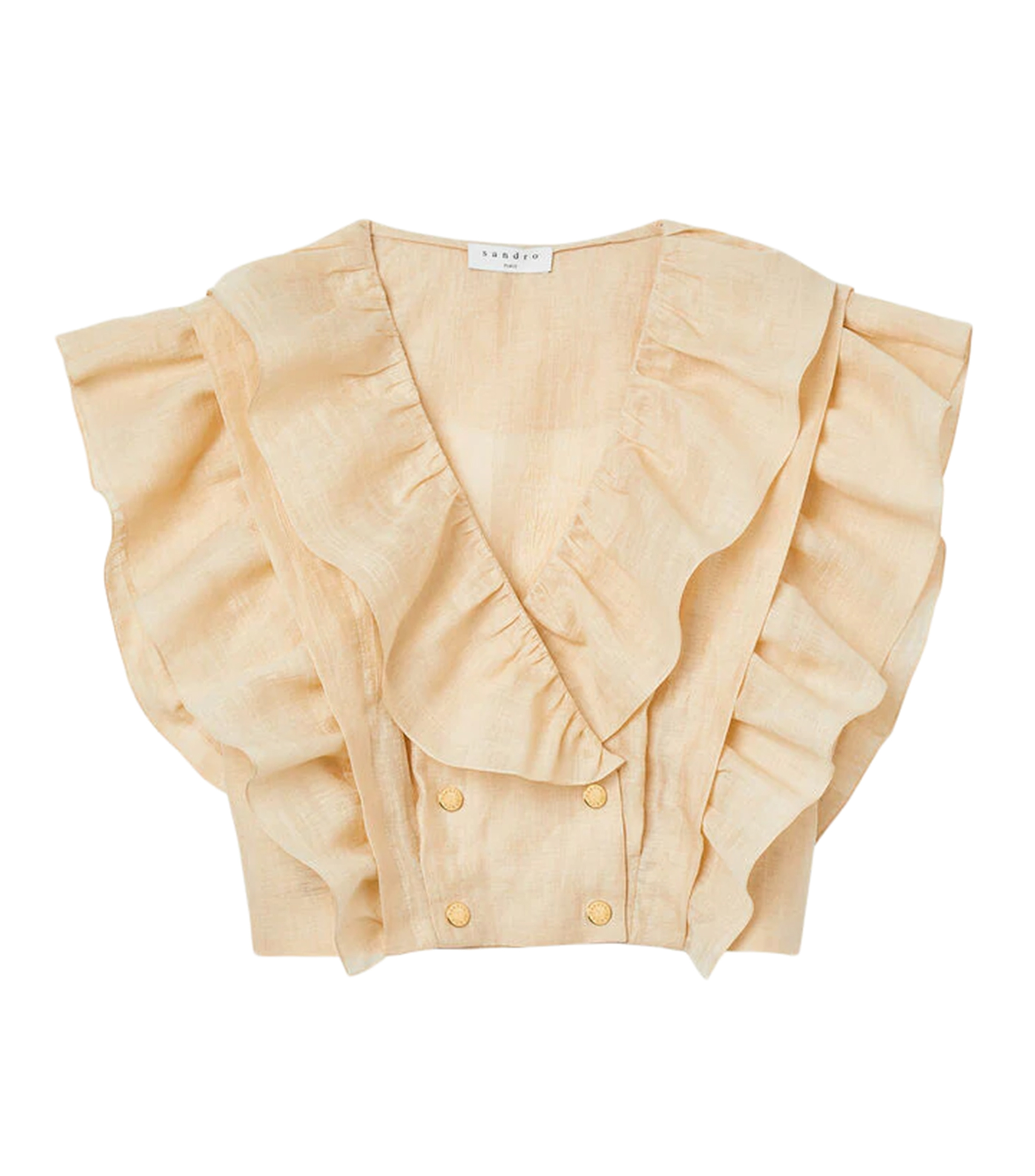 Sandro Blusa con holanes sin mangas Mujer - El Palacio de Hierro