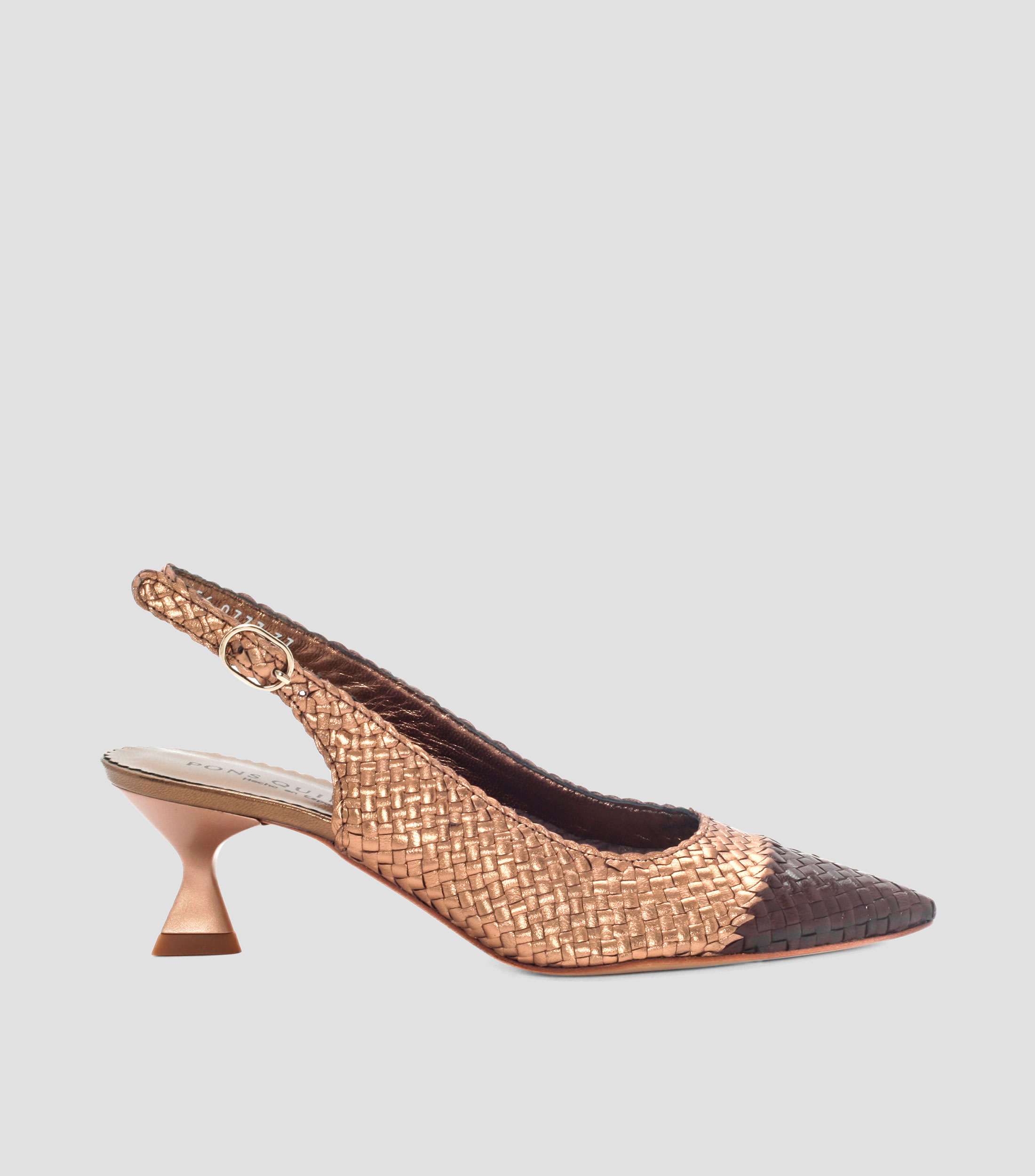 Pons Quintana: Zapatillas slingback con tacón bajo triangular Mujer ...