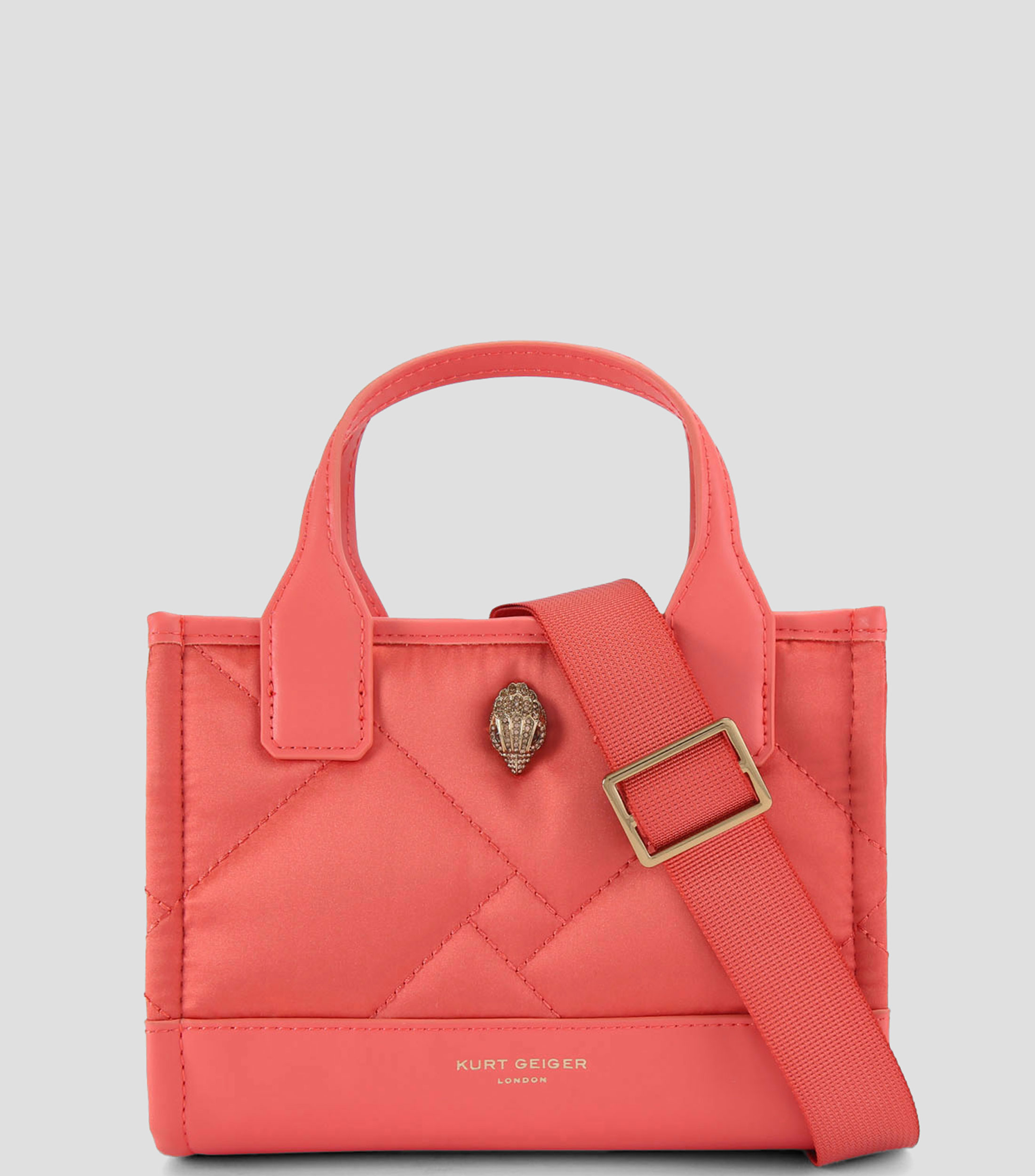 Kurt Geiger Bolsa tote Recycled SQ XS capitonada Mujer |El Palacio de Hierro