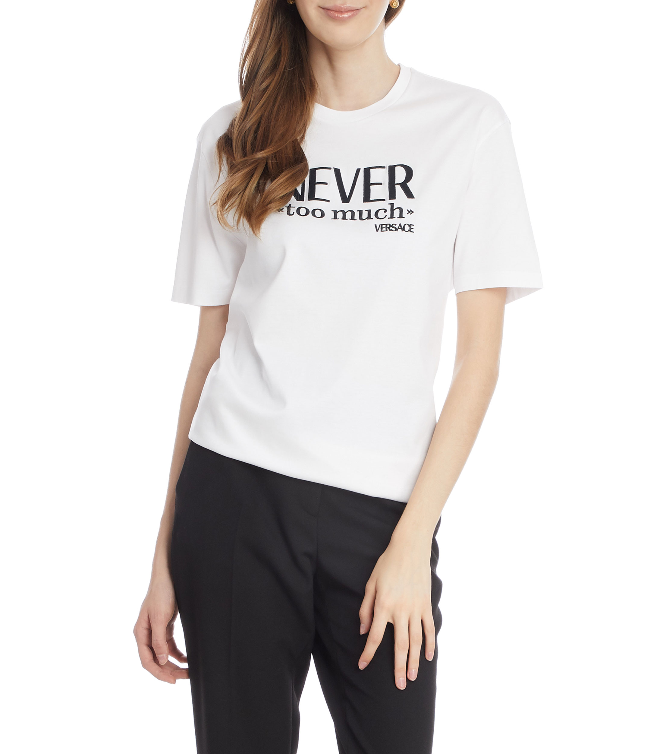 Versace Playera con tipografía de manga corta Mujer - El Palacio de Hierro