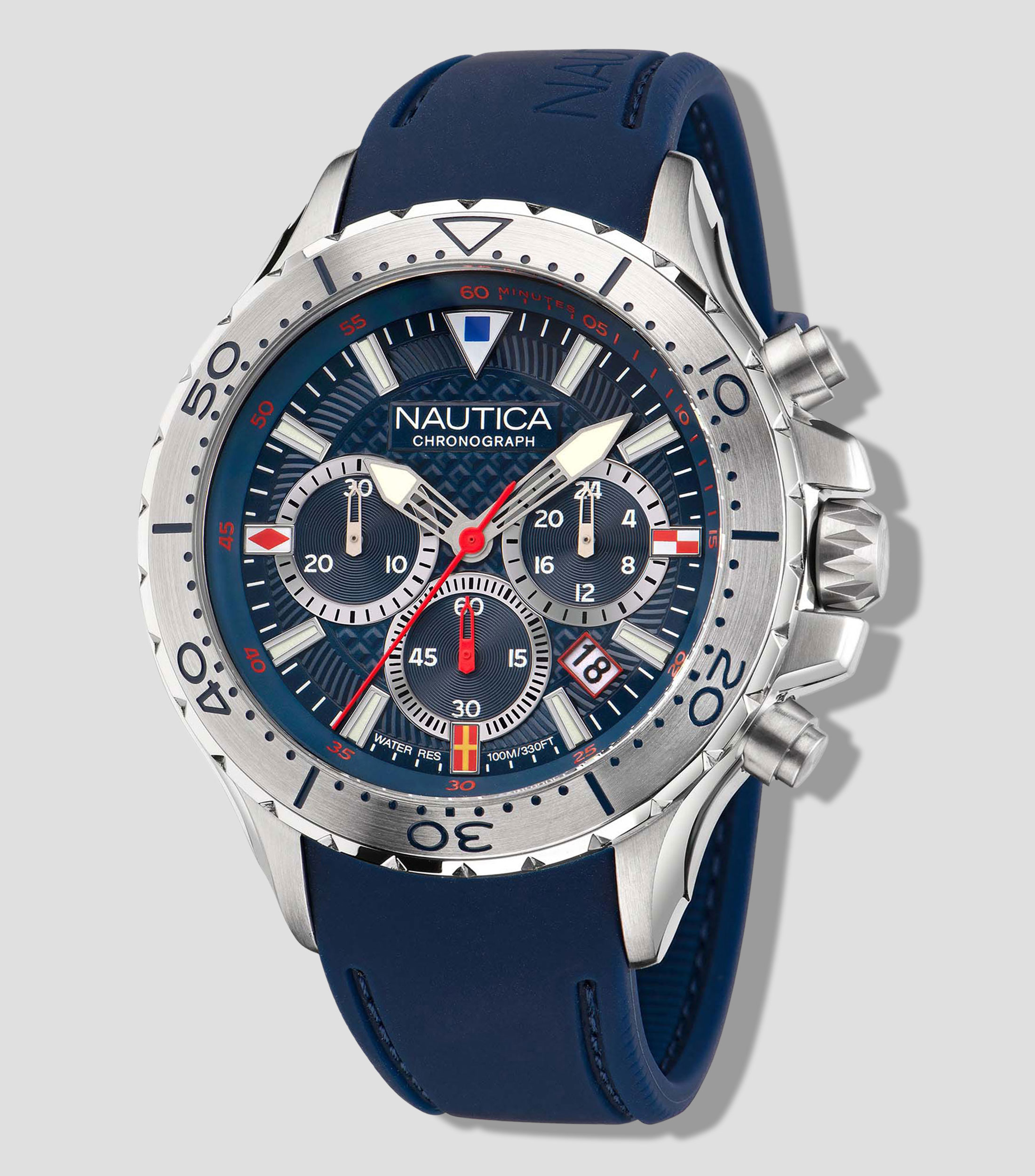 Nautica Reloj para hombre NST Chrono deportivo, Plateado - El Palacio ...