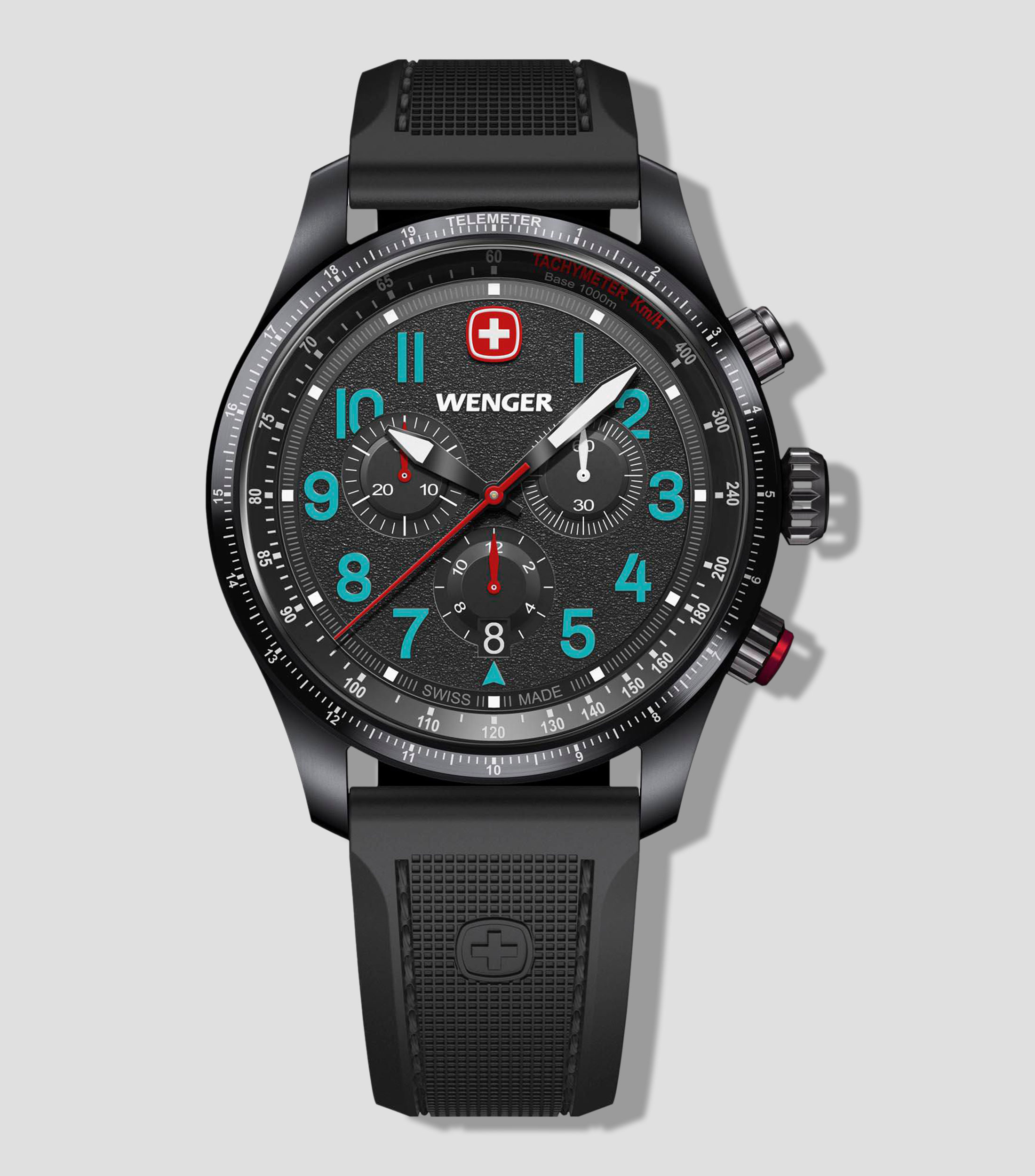 WENGER_2224_Wenger Reloj para Hombre Terragraph Chrono Deportivo Negro |El Palacio de Hierro