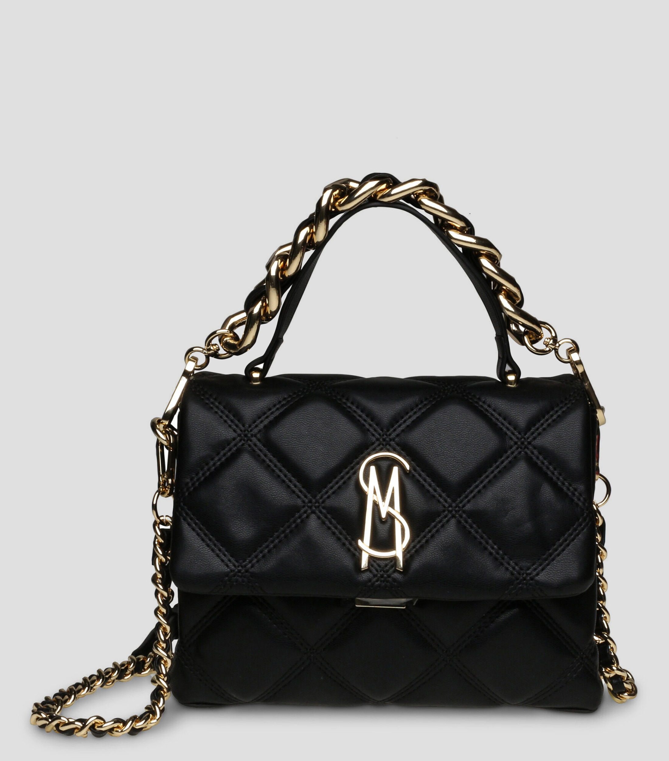 Steve Madden: Bolsa crossbody negra Bworship capitonada Mujer | El Palacio de Hierro
