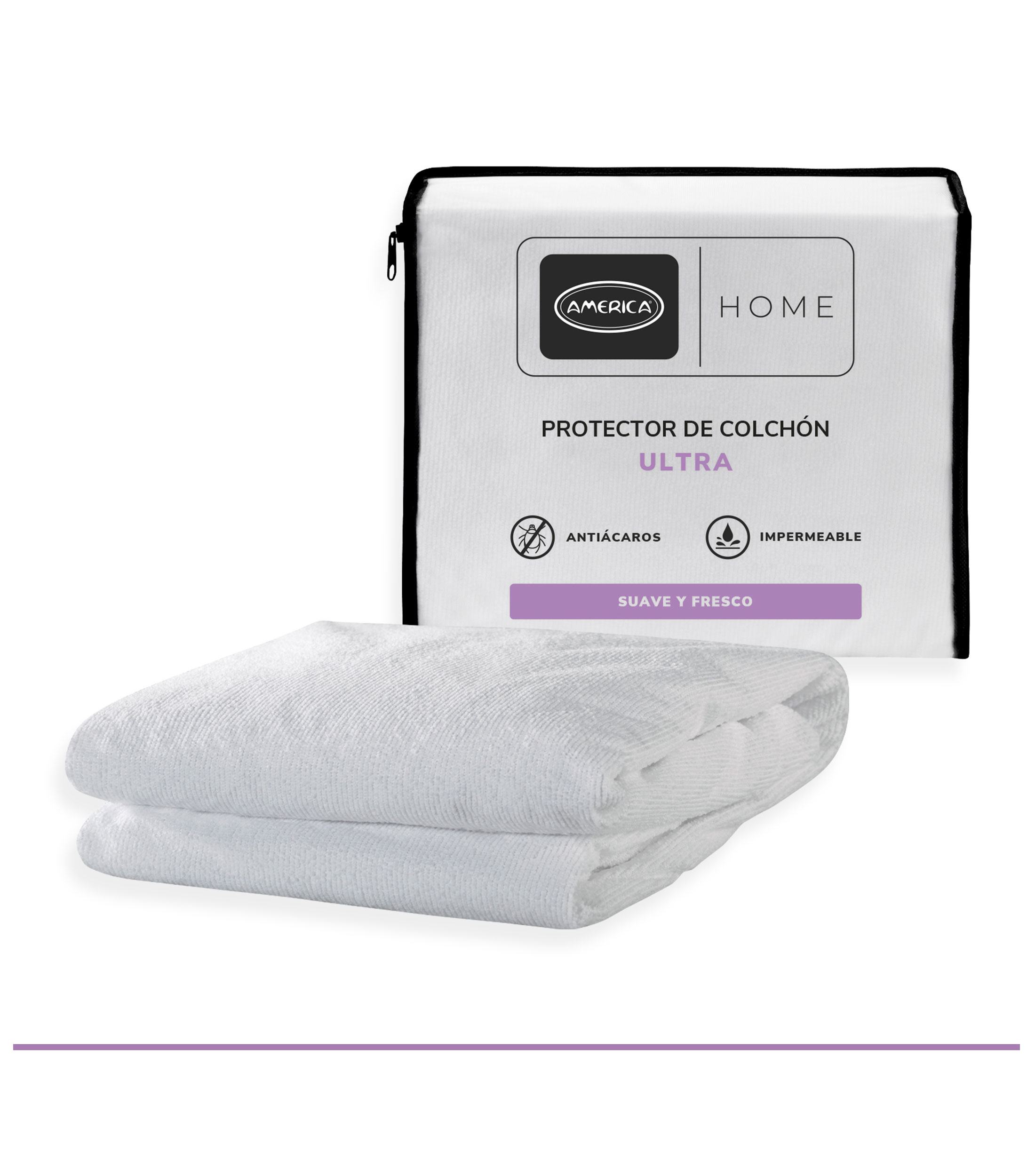 América Protector de Colchón Micro Absorbente King Size Blanco - El ...