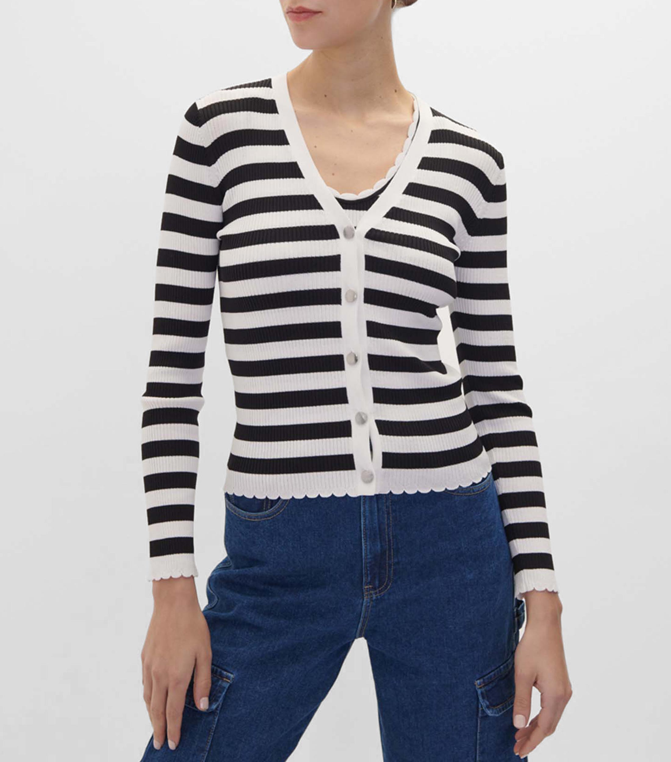 Julio: Cárdigan a Rayas Tejido Canale Mujer | El Palacio de Hierro