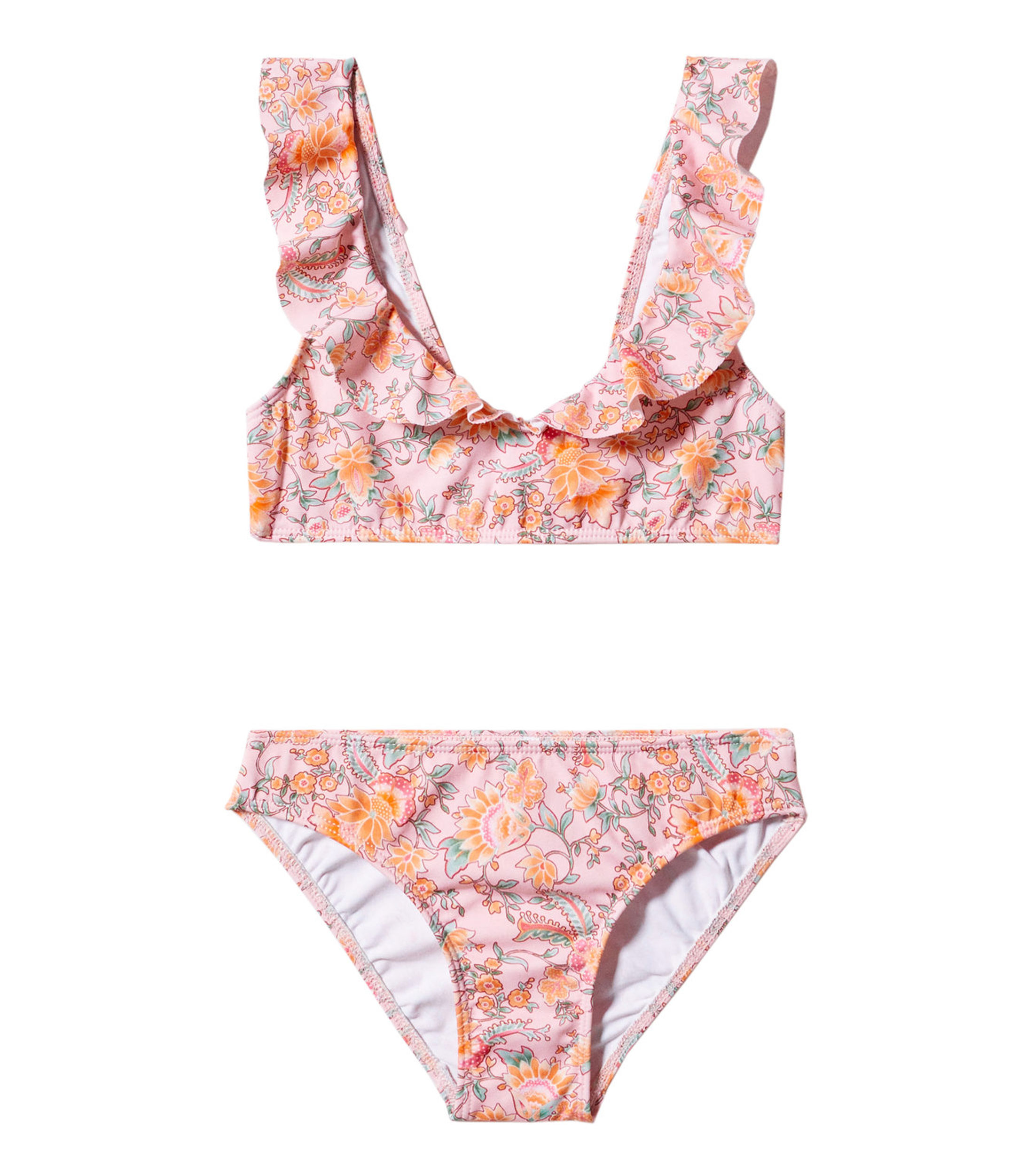 Bikini Mango de 2 piezas: Top en tejido plano con estampado multicolor ...