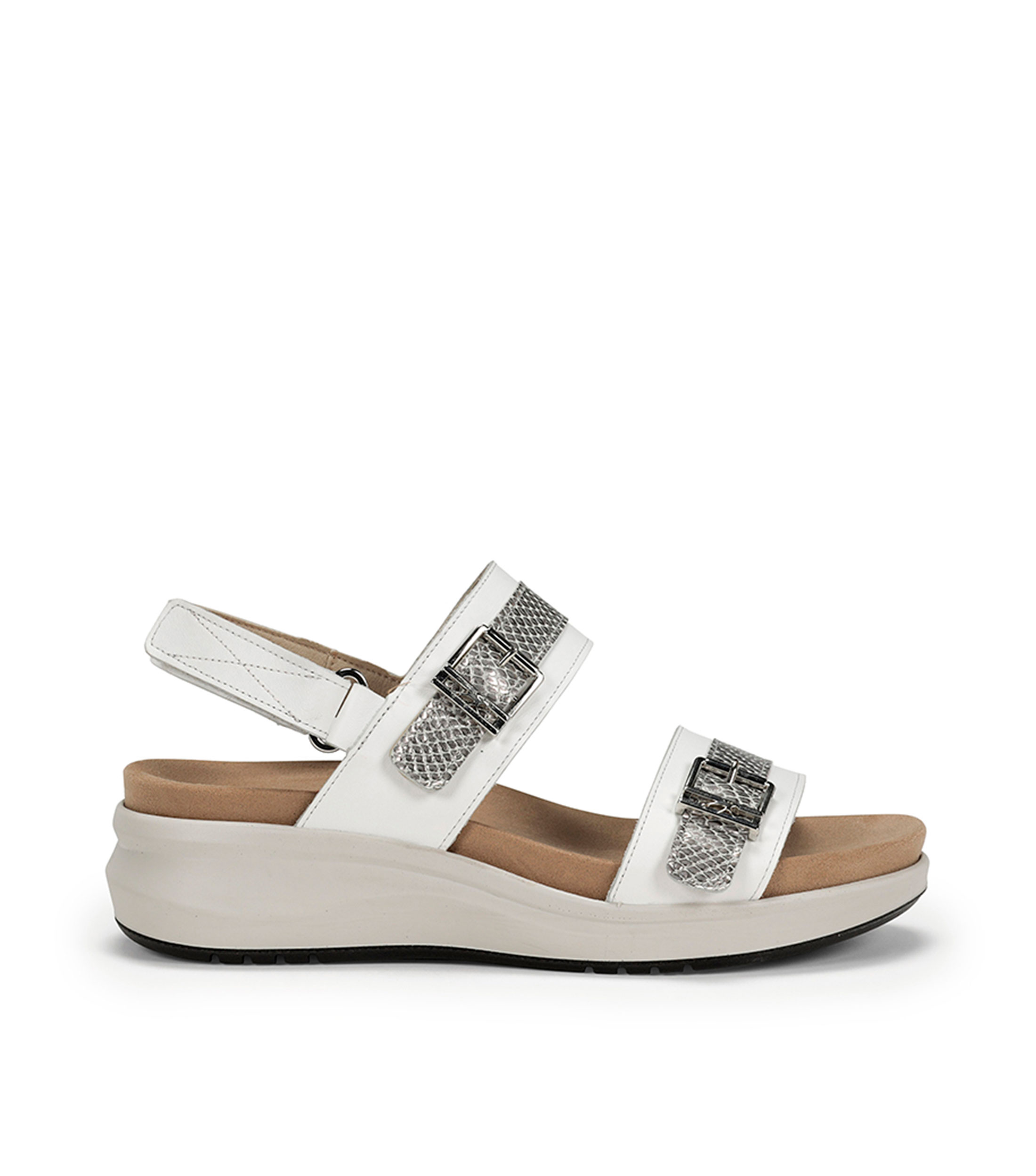 Fluchos: Sandalia plana en piel con hebillas Yagon Mujer | El Palacio ...
