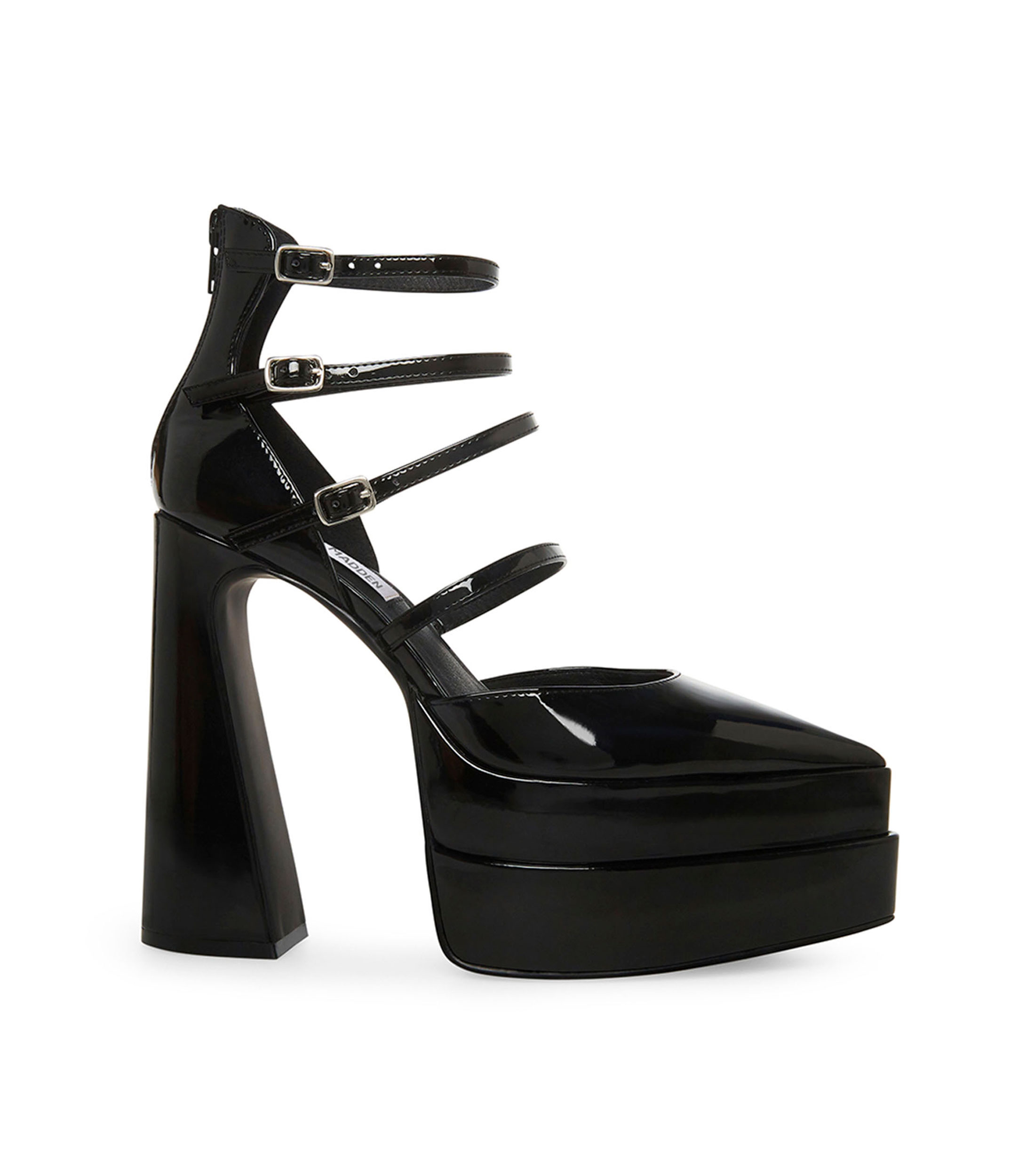 Steve Madden: Zapatillas Con Pulsera Clara De Tacón Alto Media Luna ...