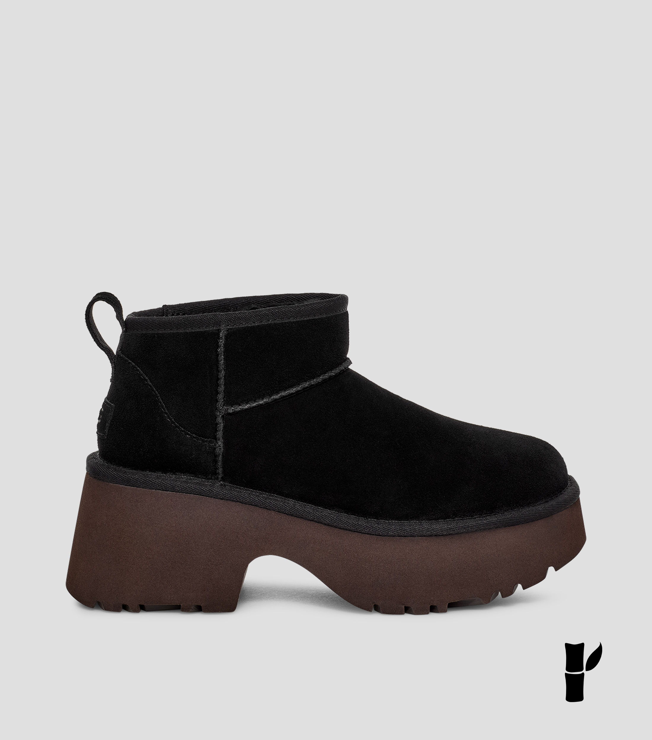 Ugg: Botines de Tacón Medio de Media Luna en Piel Mujer | El Palacio de ...
