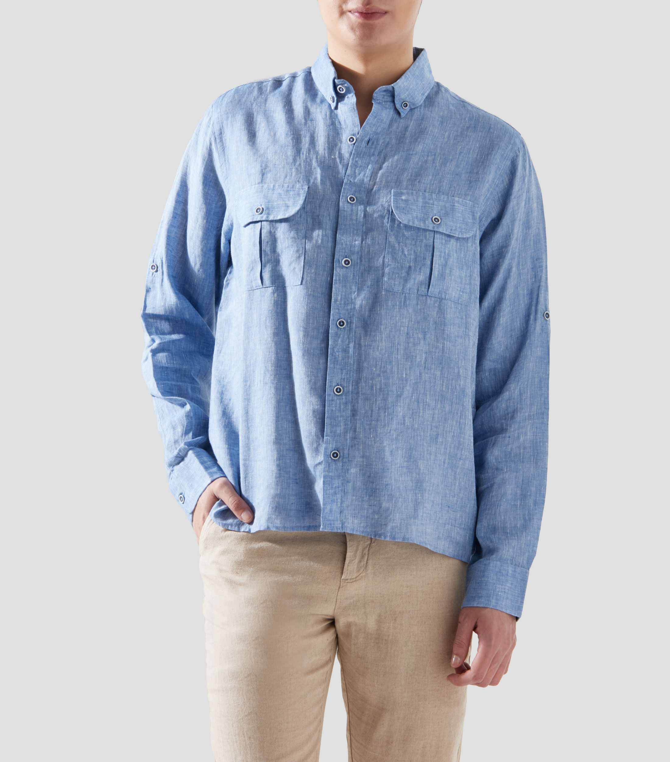 Catamaran: Camisa lino manga larga Hombre | El Palacio de Hierro