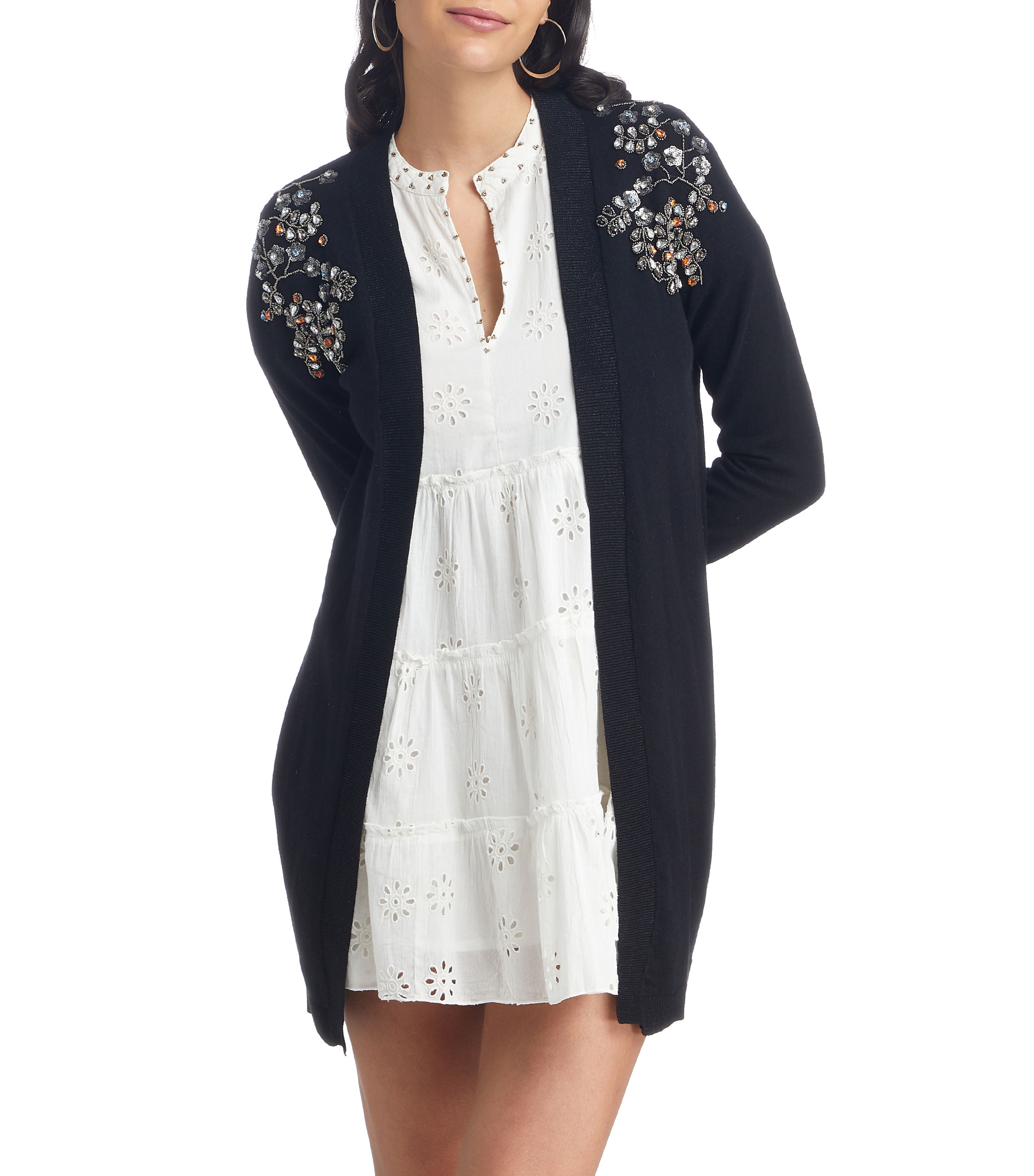 Rapsodia Suéter largo abierto Mujer - El Palacio de Hierro