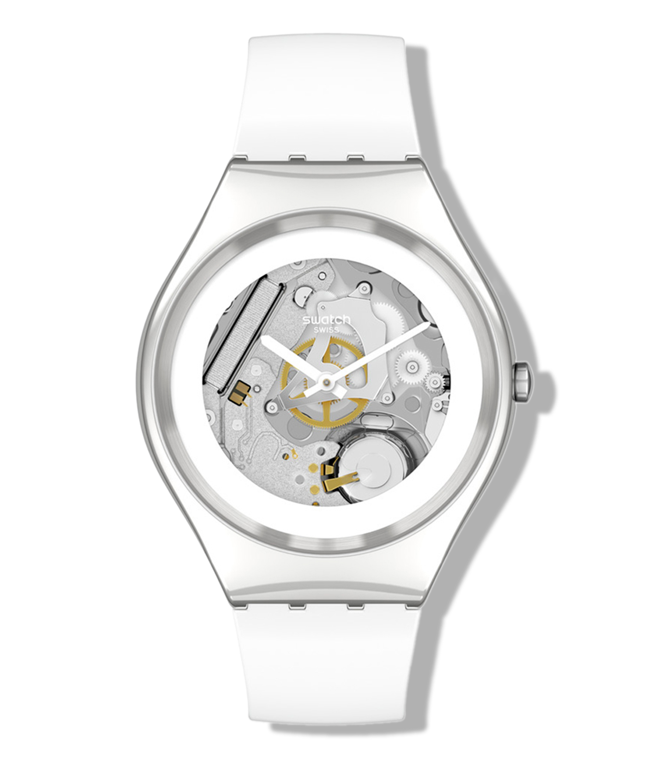 Swatch Reloj Unisex Skin Irony Lacquered Casual, Blanco - El Palacio de ...