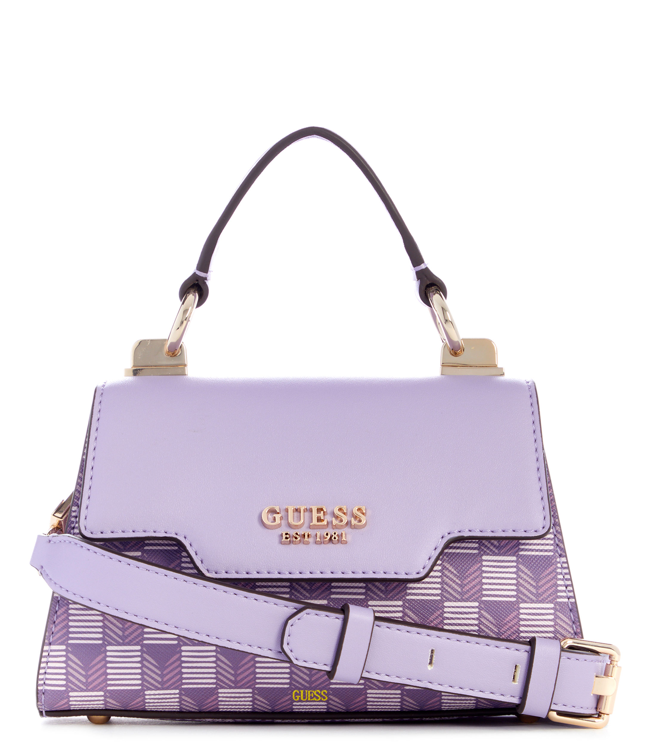 Guess: Bolso mini satchel lila Hallie Mujer | El Palacio de Hierro