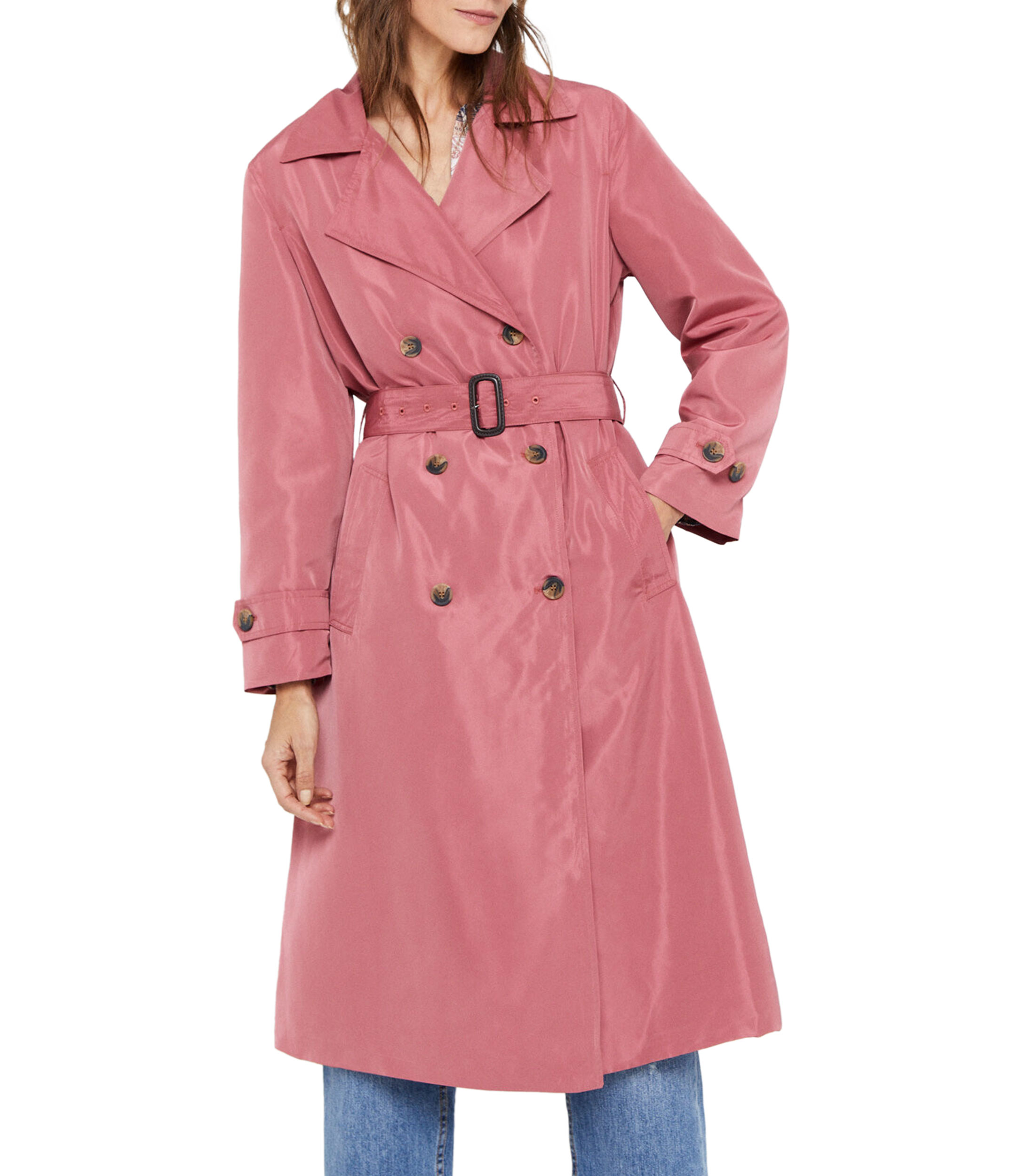 Cortefiel Gabardina larga con botonadura Mujer - El Palacio de Hierro