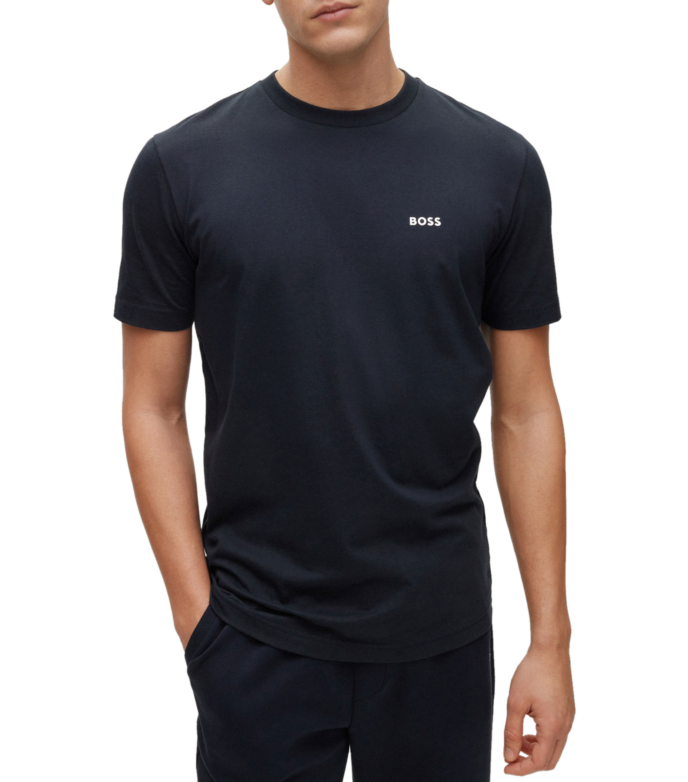 Boss Playera regular en punto de algodón con estampados de logo Hombre ...