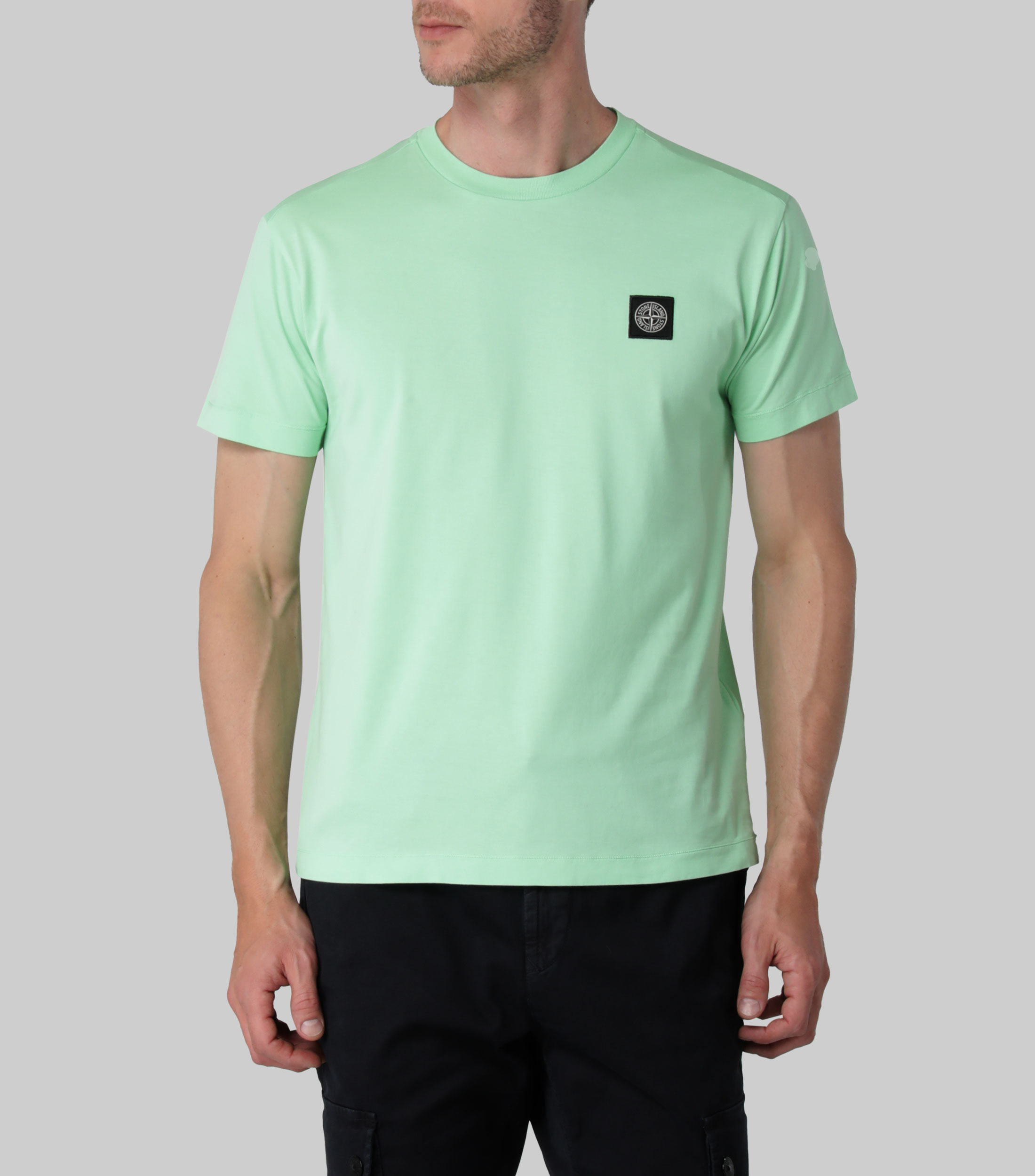 Stone Island: Playera de cuello redondo con manga corta Hombre | El ...