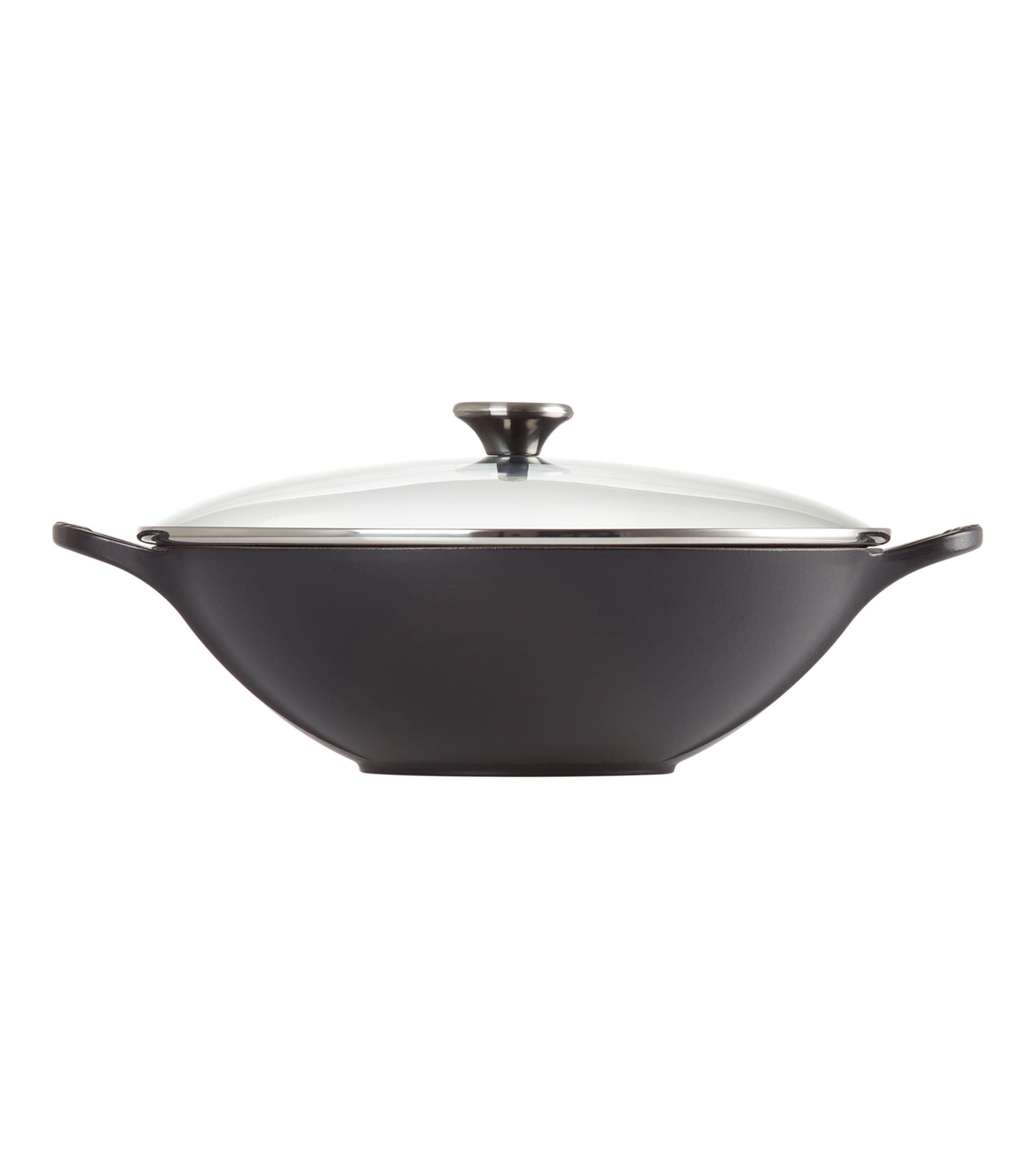 Le Creuset Wok en hierro colado esmaltado con tapa de cristal - El ...