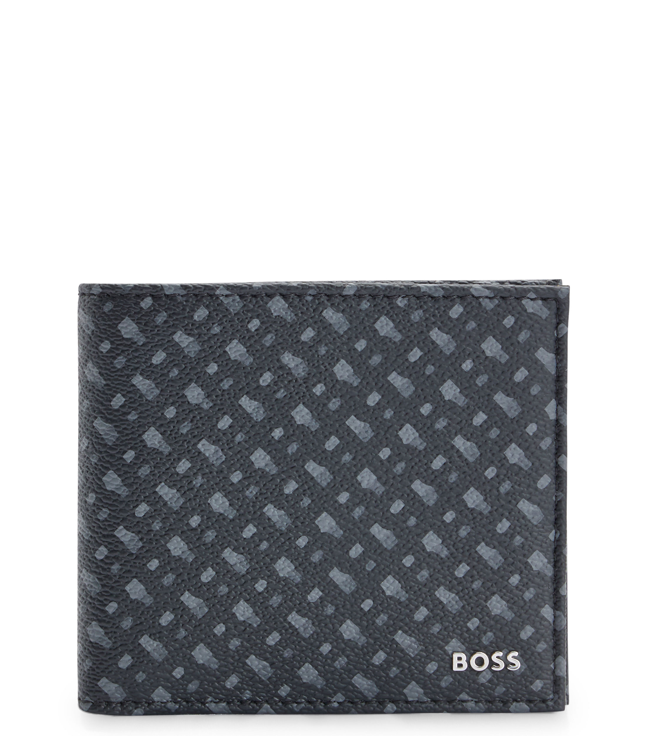 Hugo Boss: Cartera plegable de tejido italiano con monograma Hombre ...