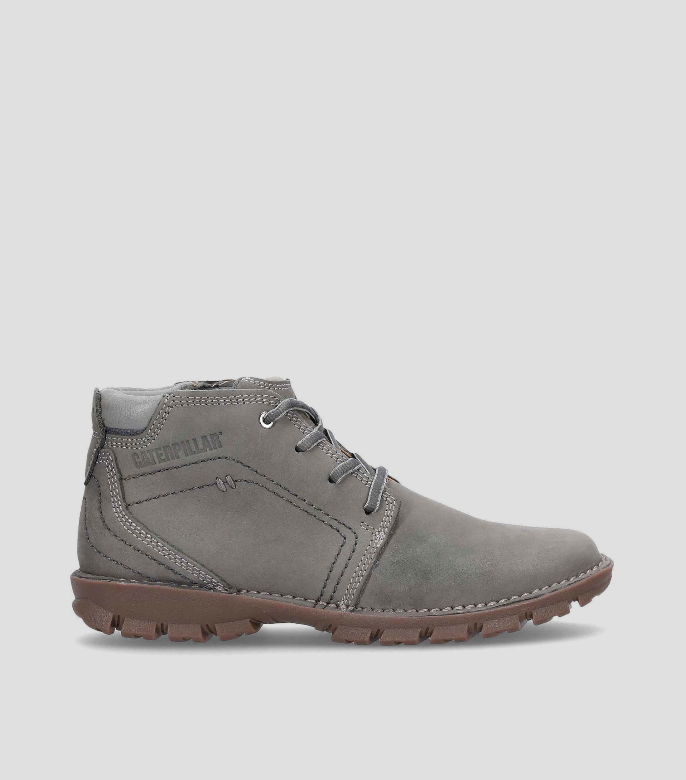 Caterpillar: Botines Grises en piel con tacón bajo cuadrado Hombre | El ...