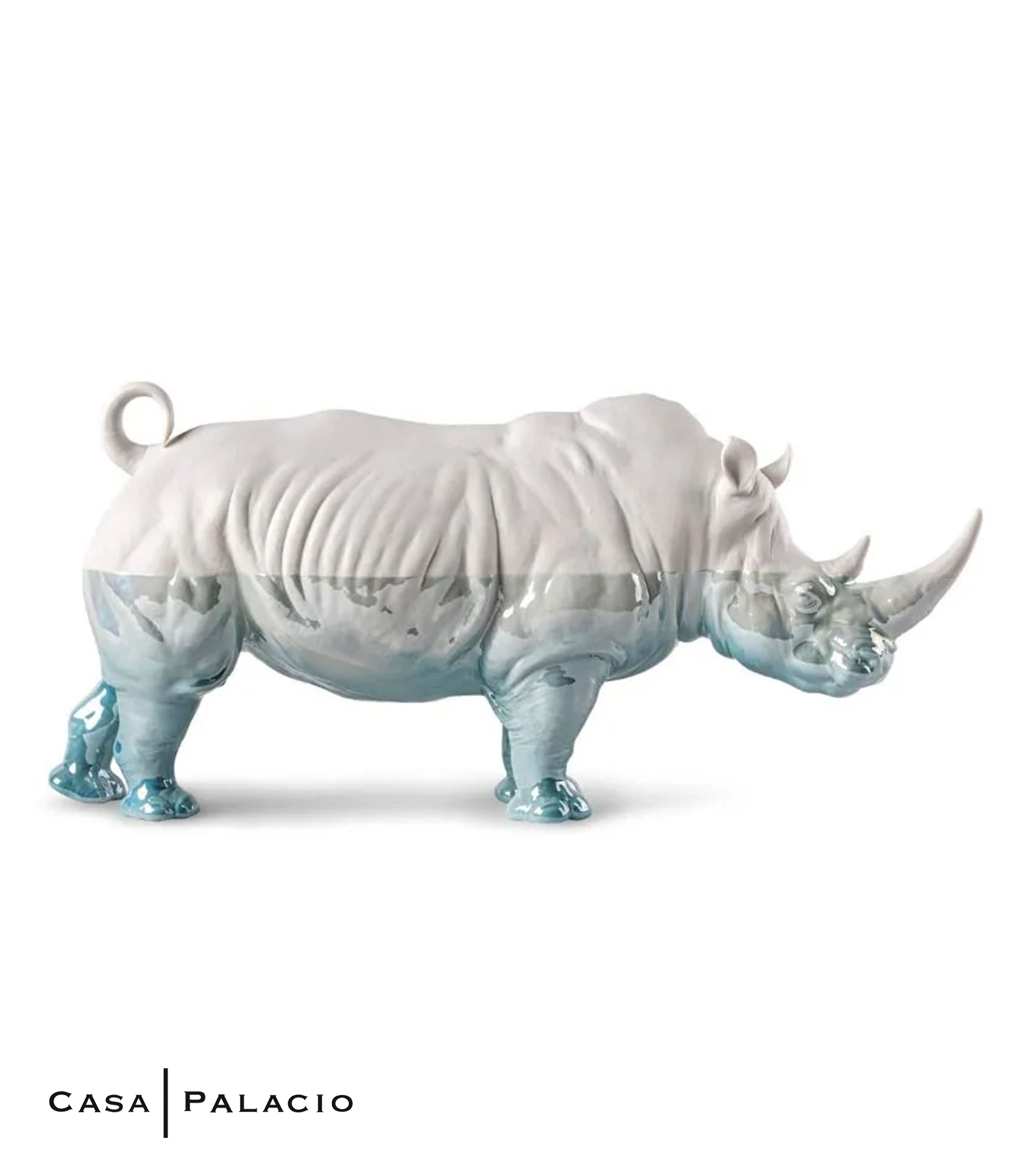 Lladró: Figura decorativa Rinoceronte Underwater en Porcelana | El ...