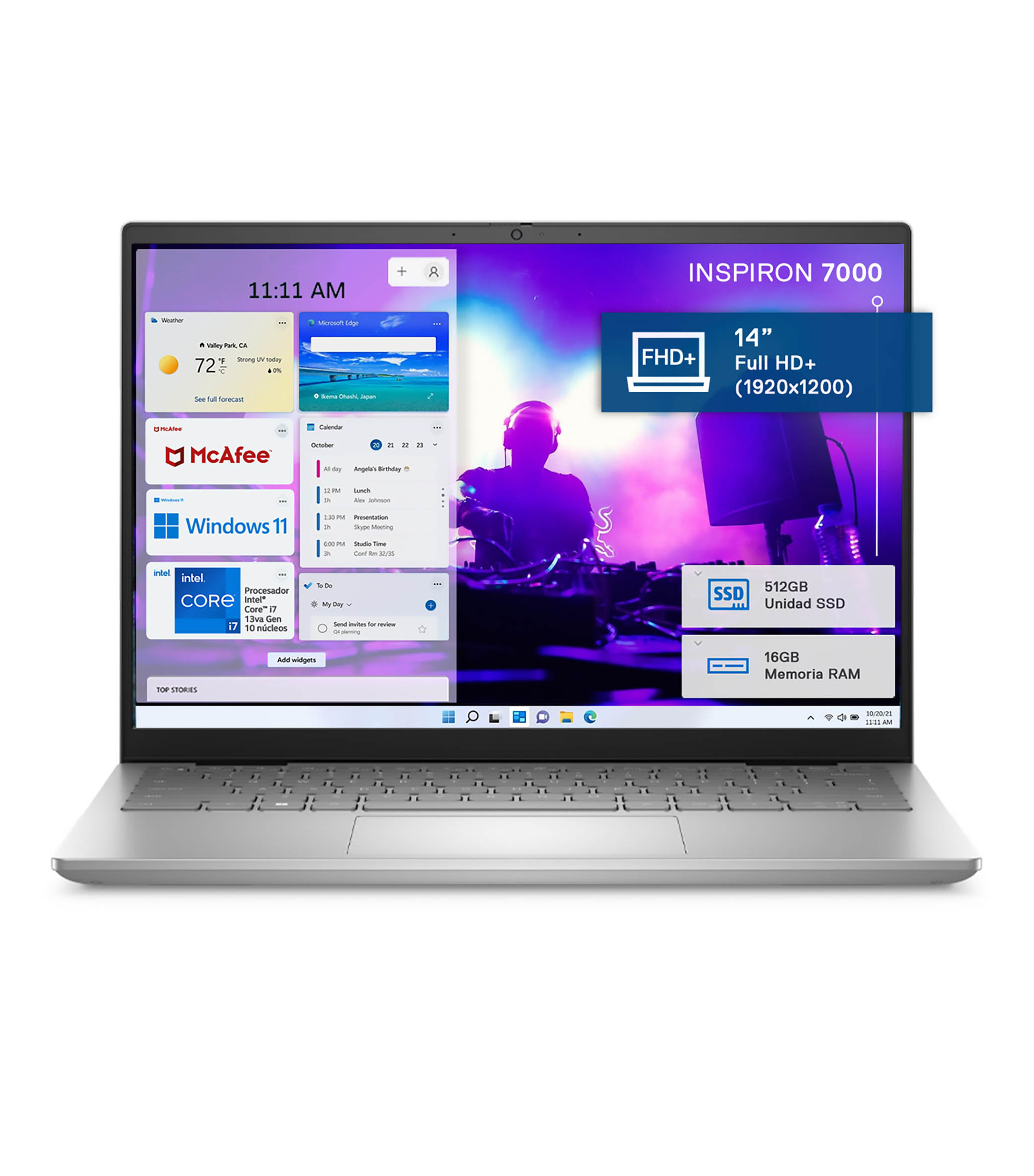 Dell LapTop Inspiron, 14", Intel Iris Xe Graphics, Intel Core i7, RAM ...