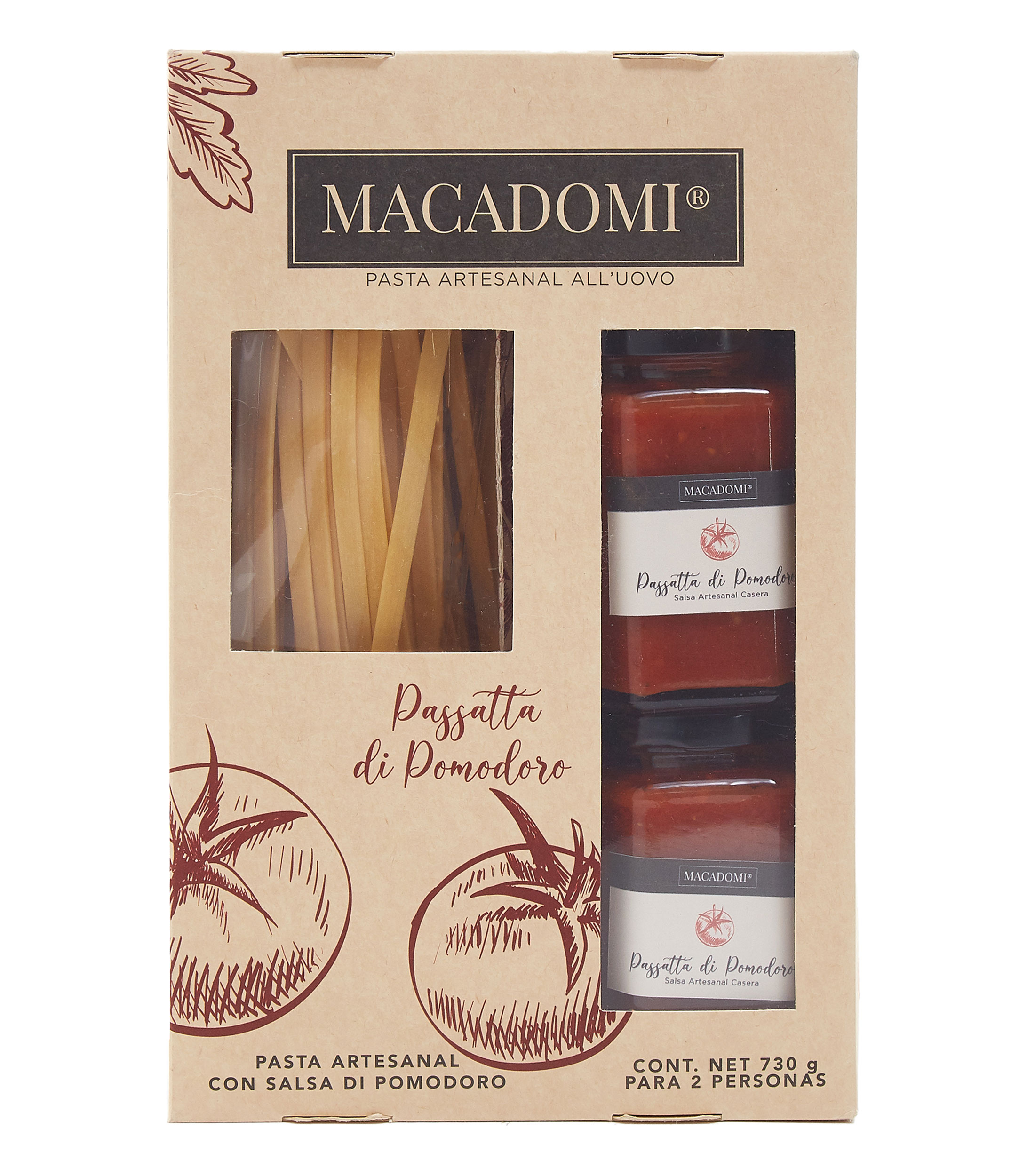 Macadomi Pasta artesanal, 730 g - El Palacio de Hierro