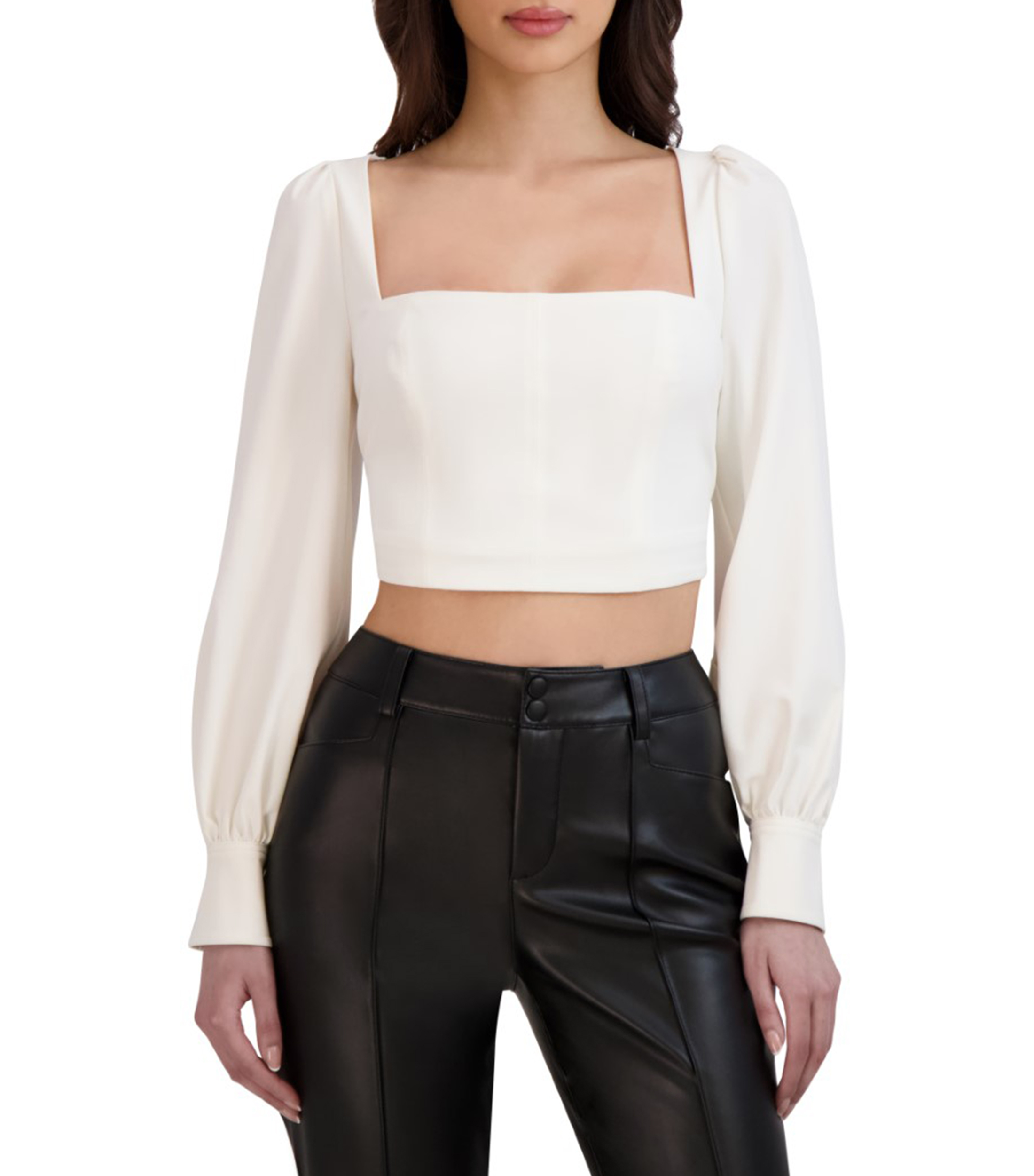 BCBGeneration: Blusa crop top de manga larga Mujer | El Palacio de Hierro
