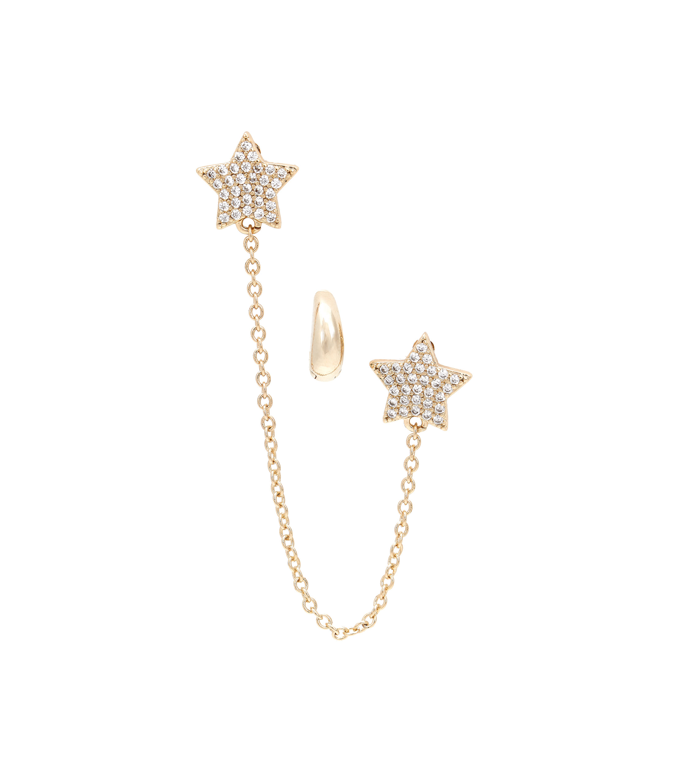 Golden Alice Set 2 Piercing con estrellas Mujer - El Palacio de Hierro