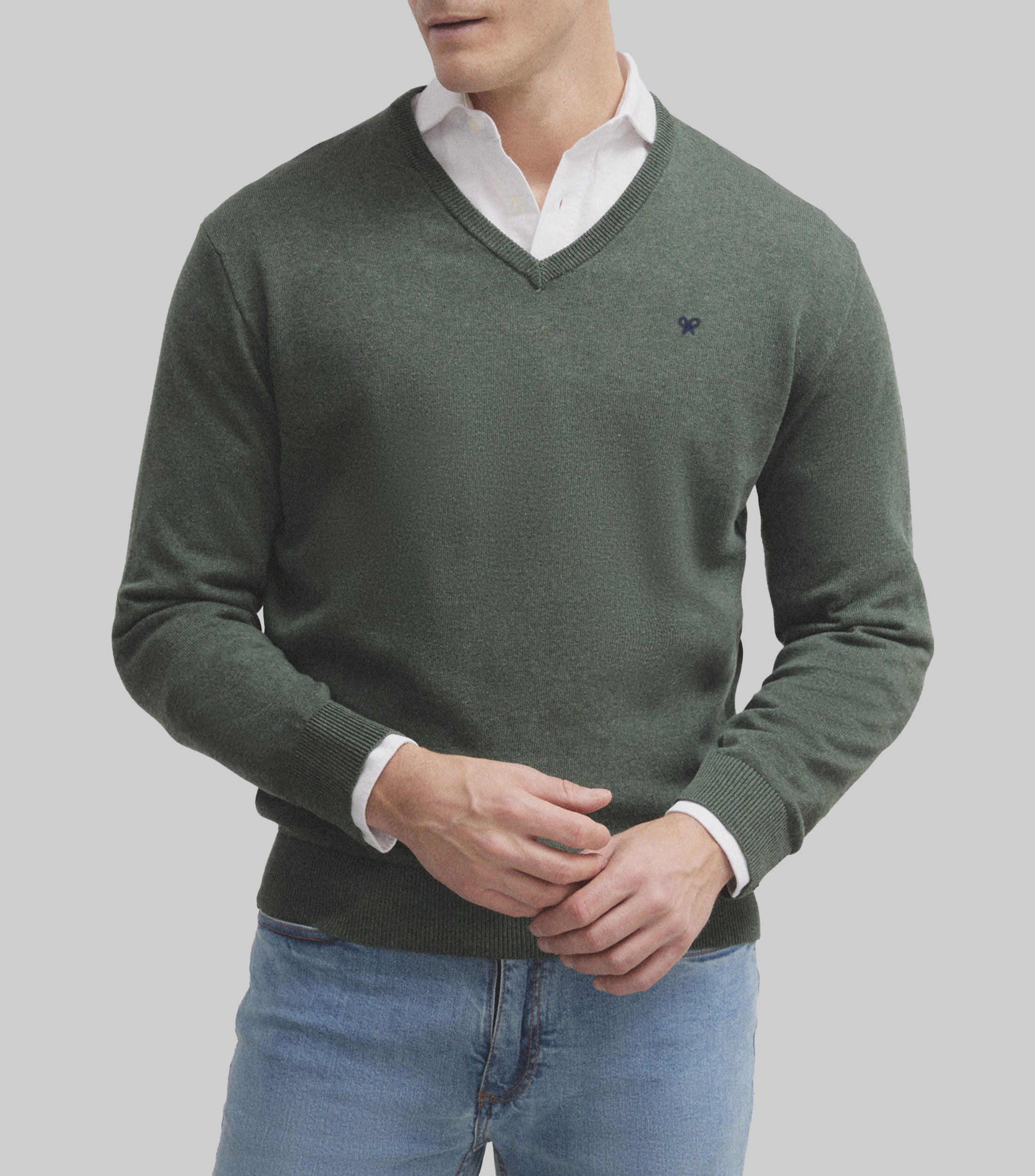 Silbon: Suéter cuello V jaspeado Hombre | El Palacio de Hierro