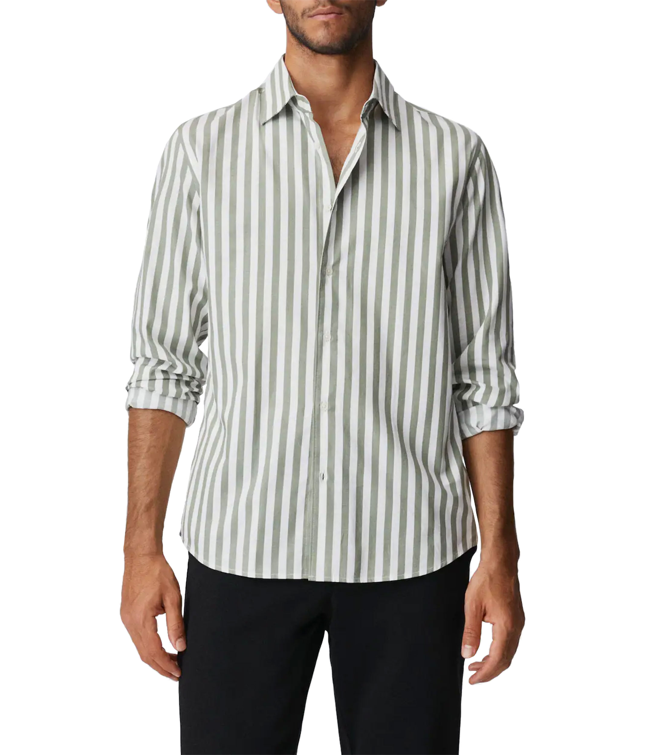 Mango: Camisa con rayas verticales de manga larga Digne Hombre | El ...
