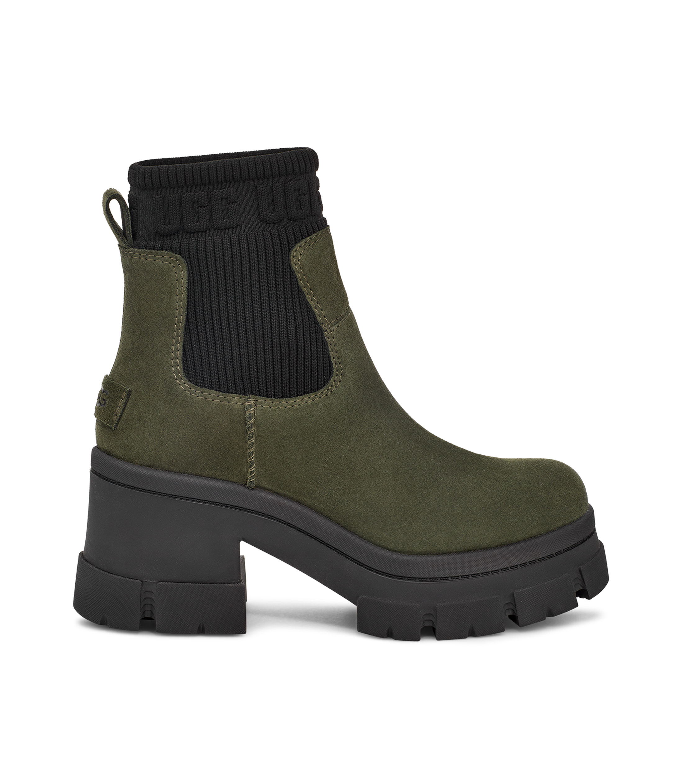 Ugg: Botines casuales Brooklyn Collection en piel con tacón medio ancho ...