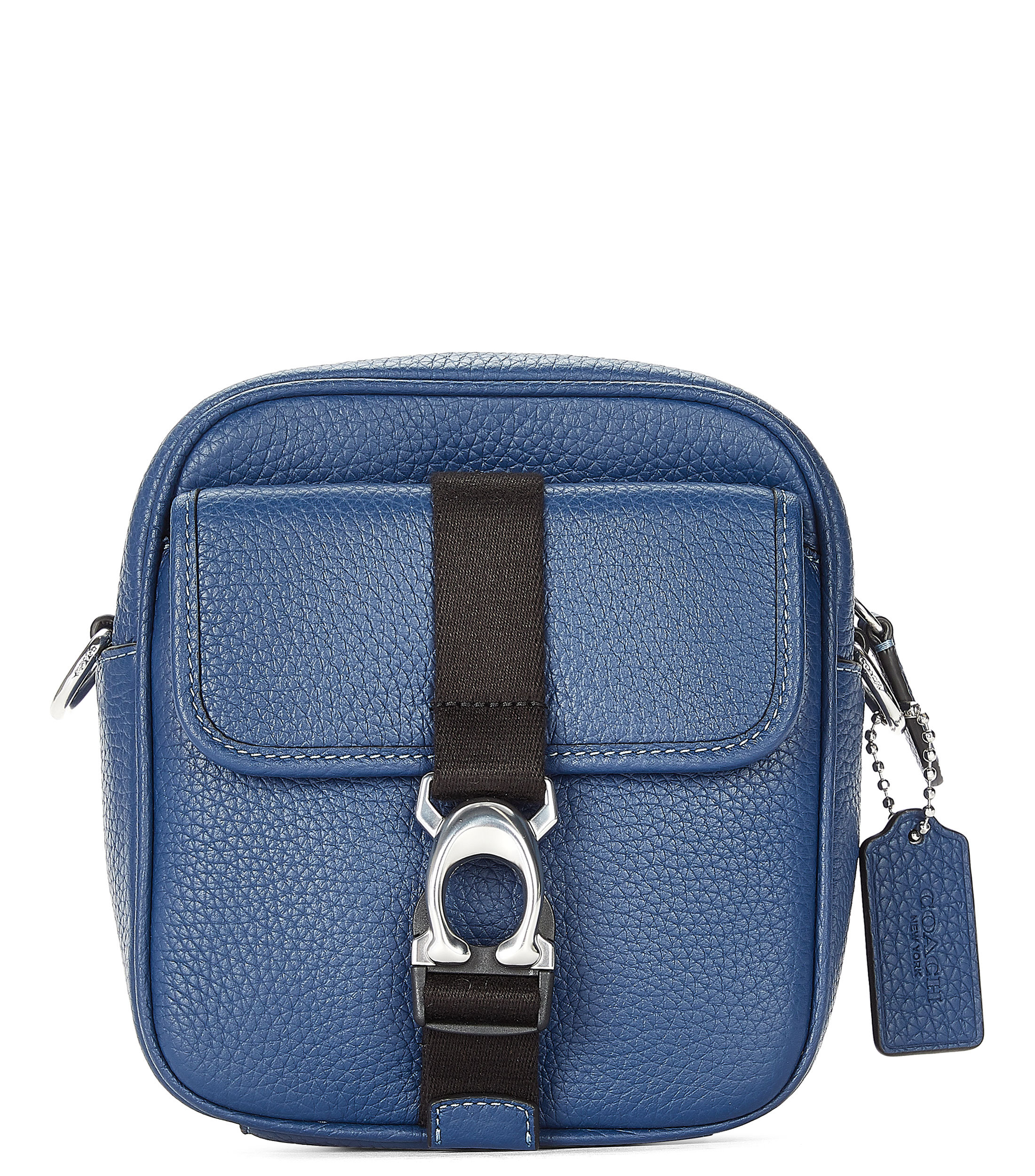 COACH: Bolso crossbody azul con acabado granulado Hombre | El Palacio ...