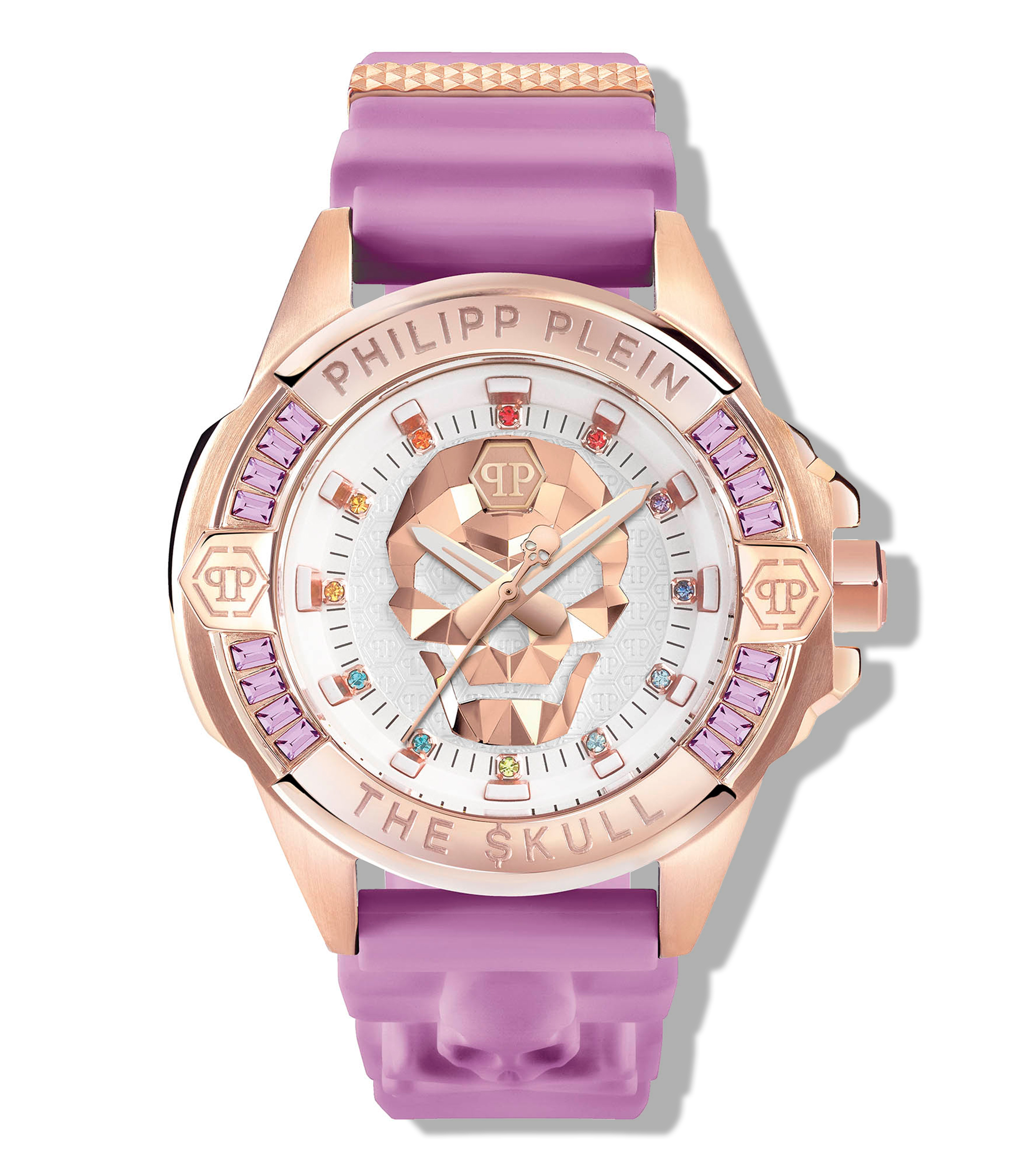 Philipp Plein Reloj Unisex The Skull 41 mm Casual Rosa, Lila - El ...